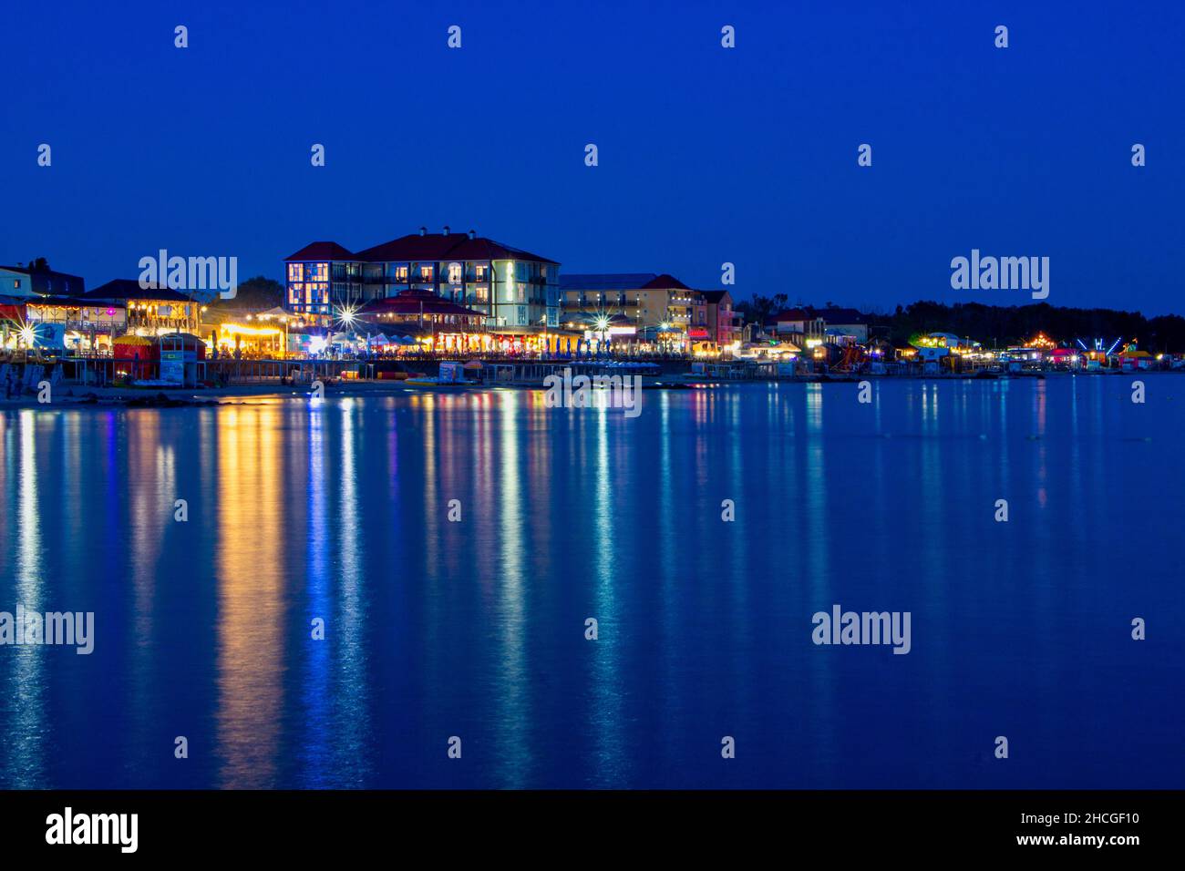 Night view of downtown long beach hi-res stock photography and images ...