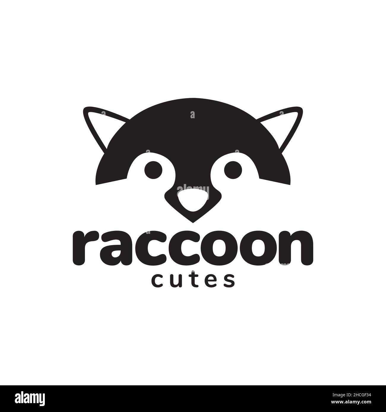 Cartoon raccoon logo Cut Out Stock Images & Pictures - Alamy