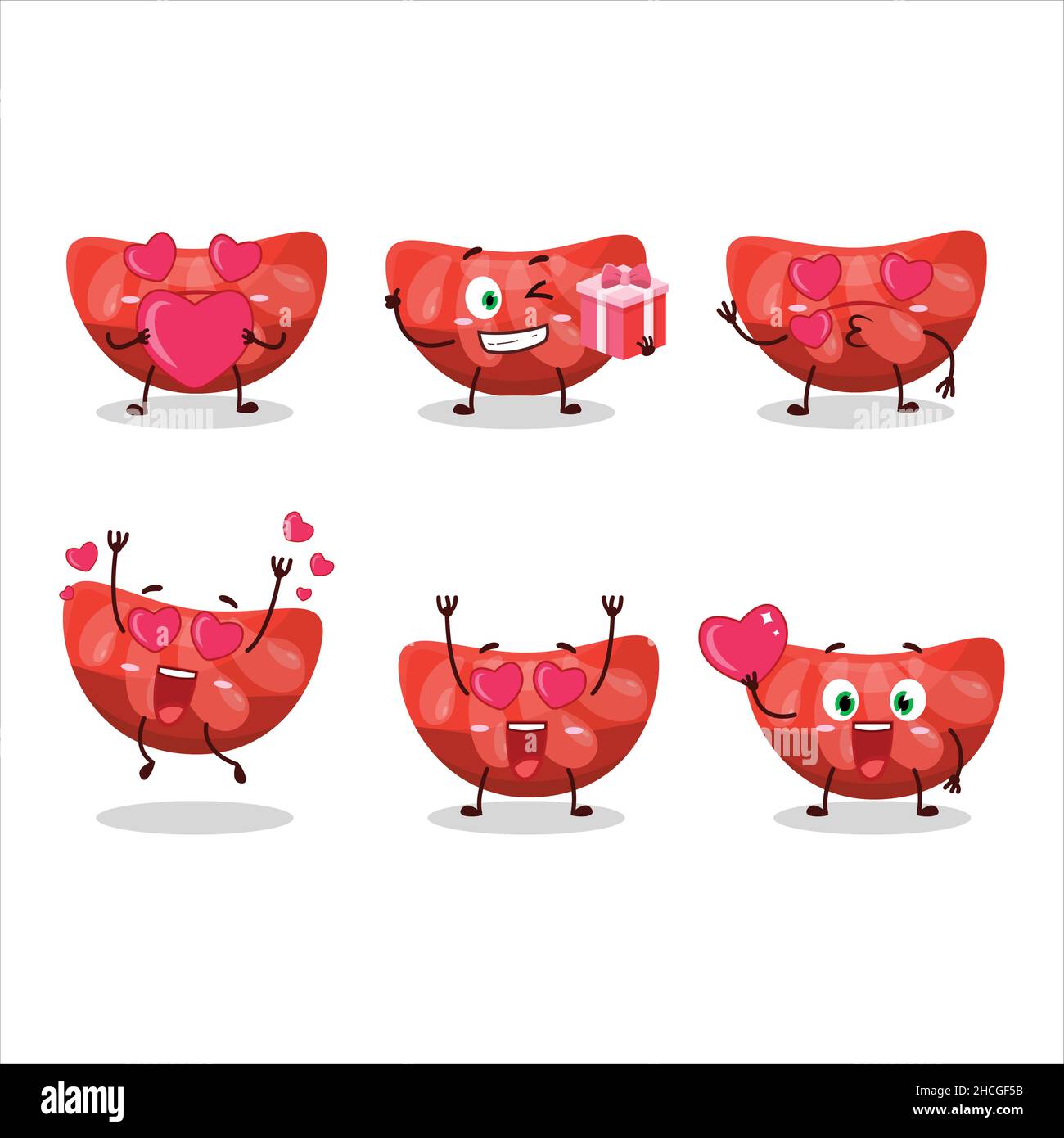 Red love gummy candy Stock Vector Images - Alamy