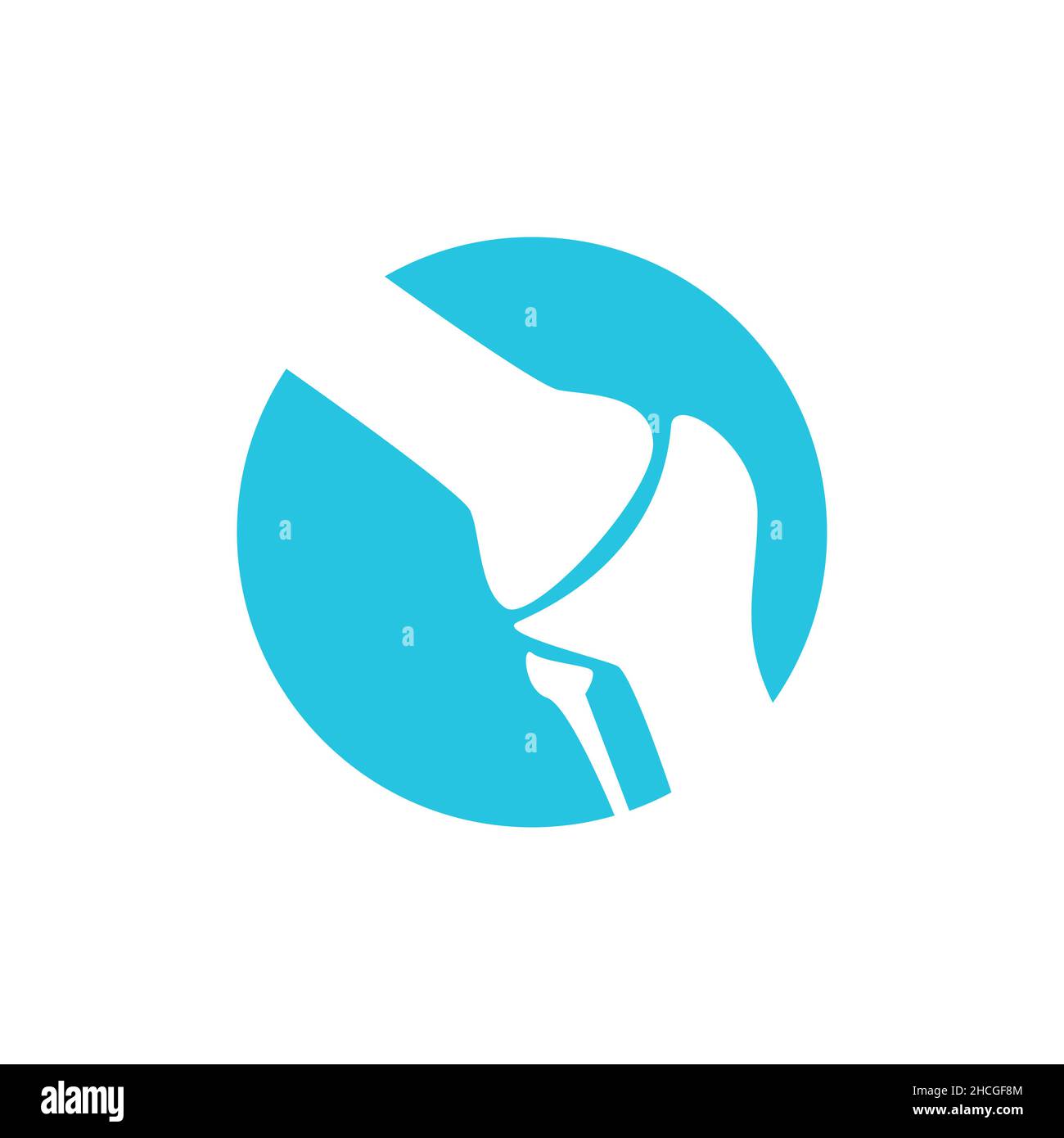negative space with joint anatomy logo design vector graphic symbol ...