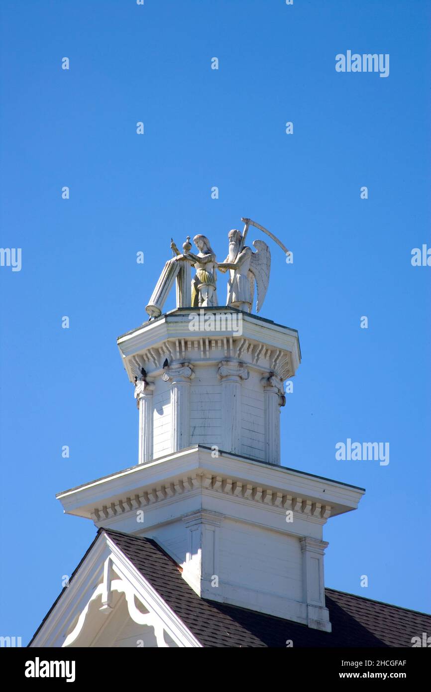 the famous father time statue in mendocino california Stock Photo - Alamy