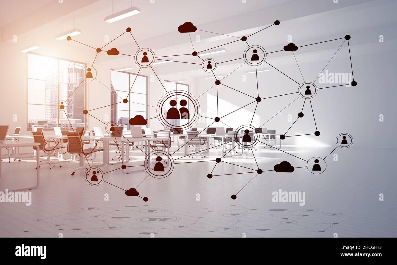 Networking and wireless connection as concept for effective modern ...