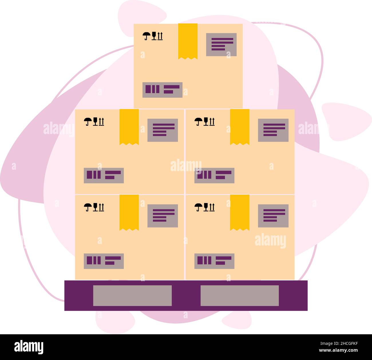 Parcel cardboard box in Stock Vector Images - Alamy