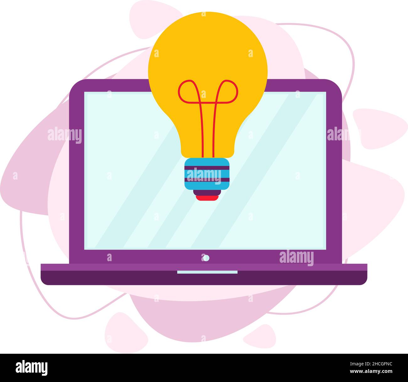 Idea icon on screen Stock Vector Images - Alamy