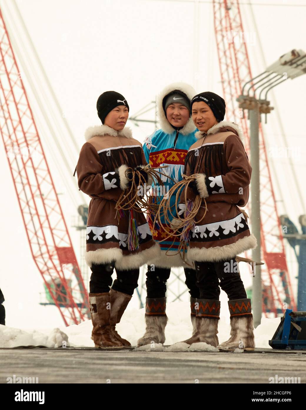 Dudinka, Taimyr, Russia, April, 10, 2021: Festival 90th anniversary of ...