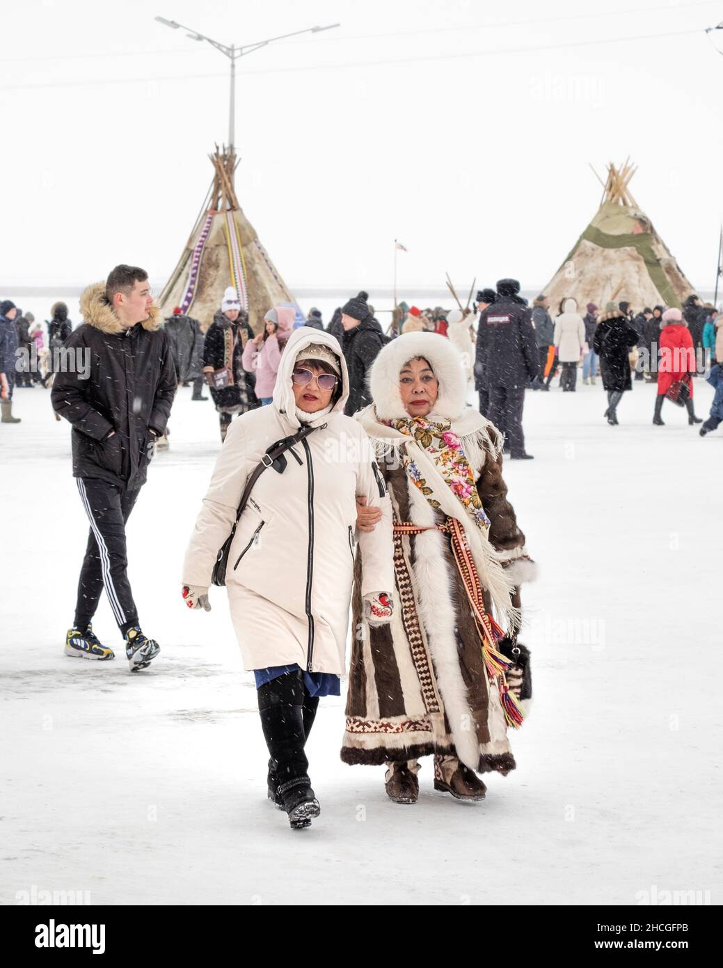 Dudinka, Taimyr, Russia, April, 10, 2021: Festival 90th anniversary of ...