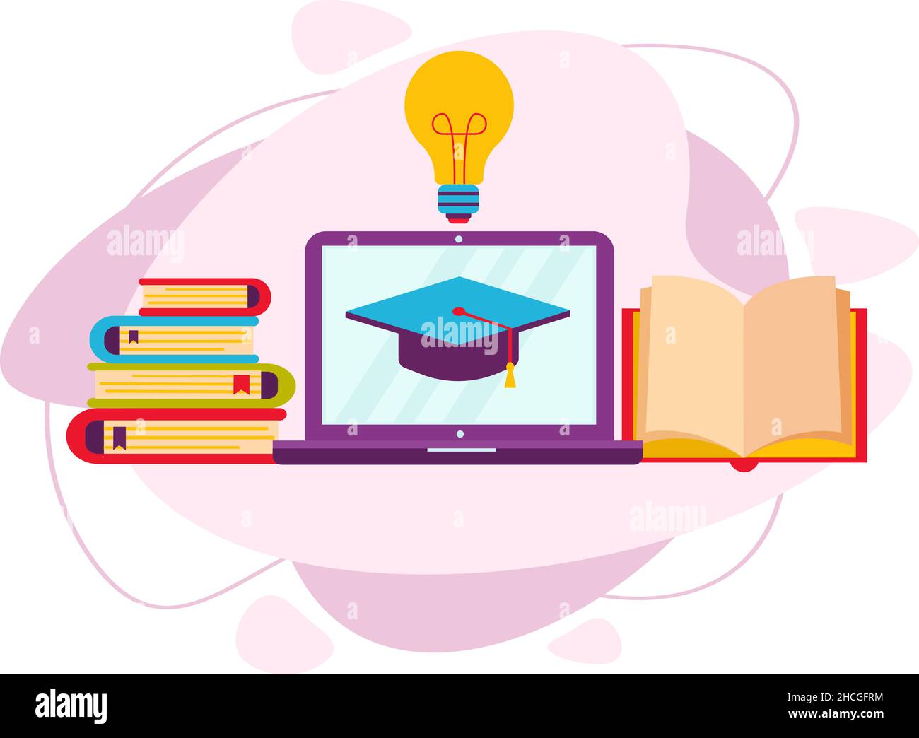 Laptop computer bulb vector Stock Vector Images - Alamy