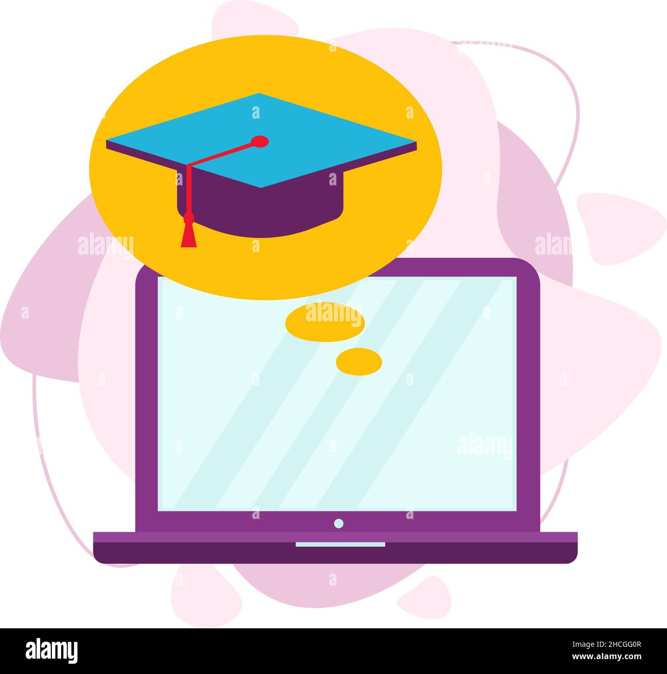 Digital online education graduation Cut Out Stock Images & Pictures - Alamy
