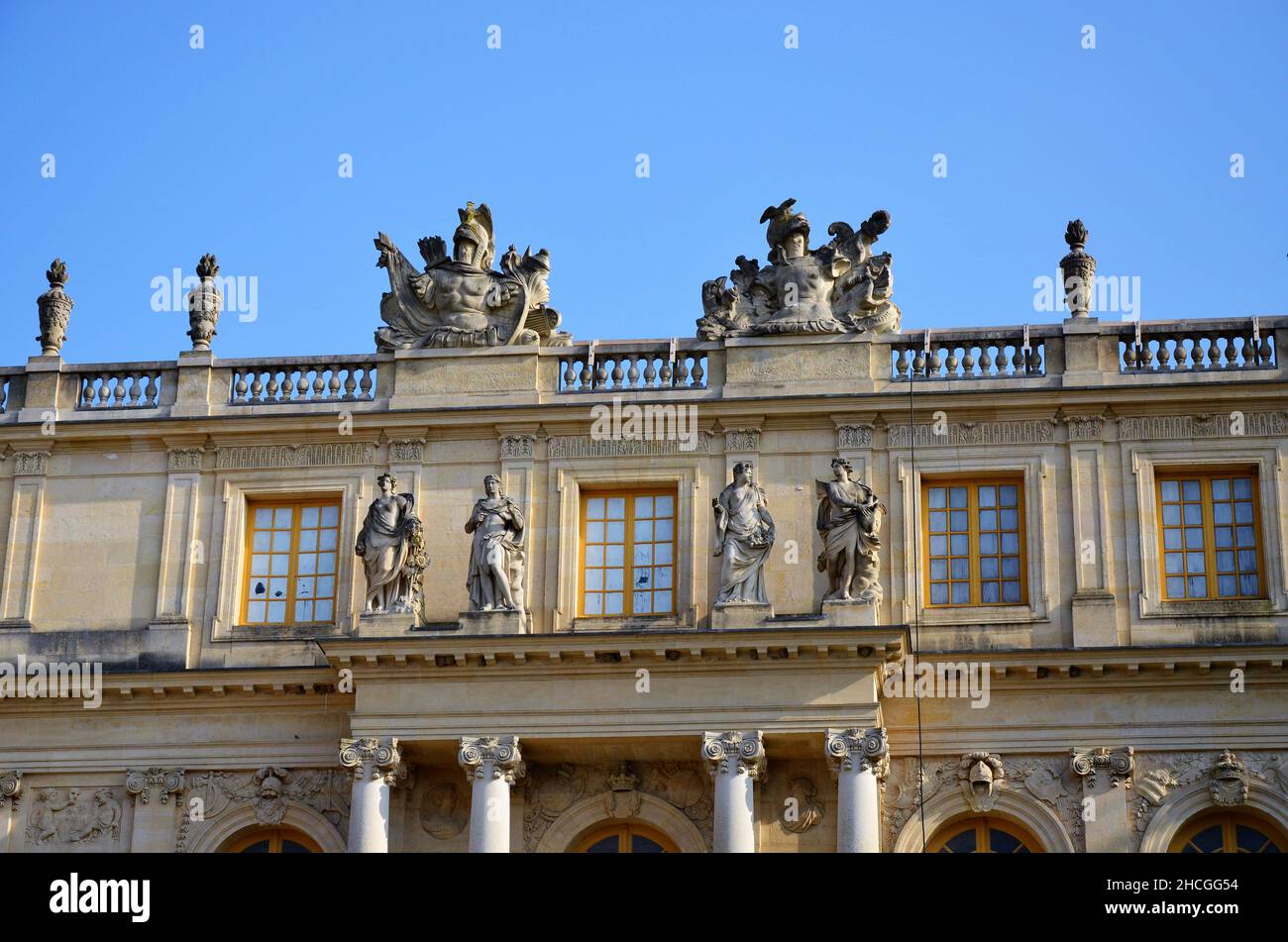 Architectural fragments of famous Versailles palace, Paris (France ...