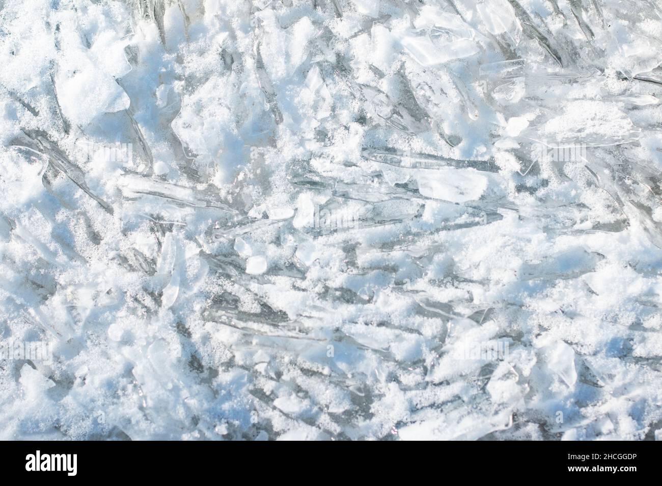 Ice surface texture with crystals and ice floes. Background Ice floe ...
