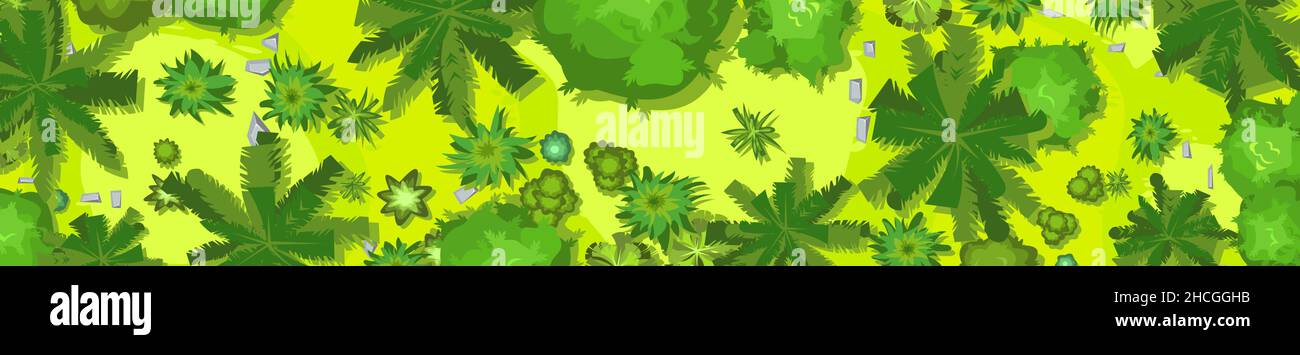 Beautiful landscape with trees. Springtime. View from above ...