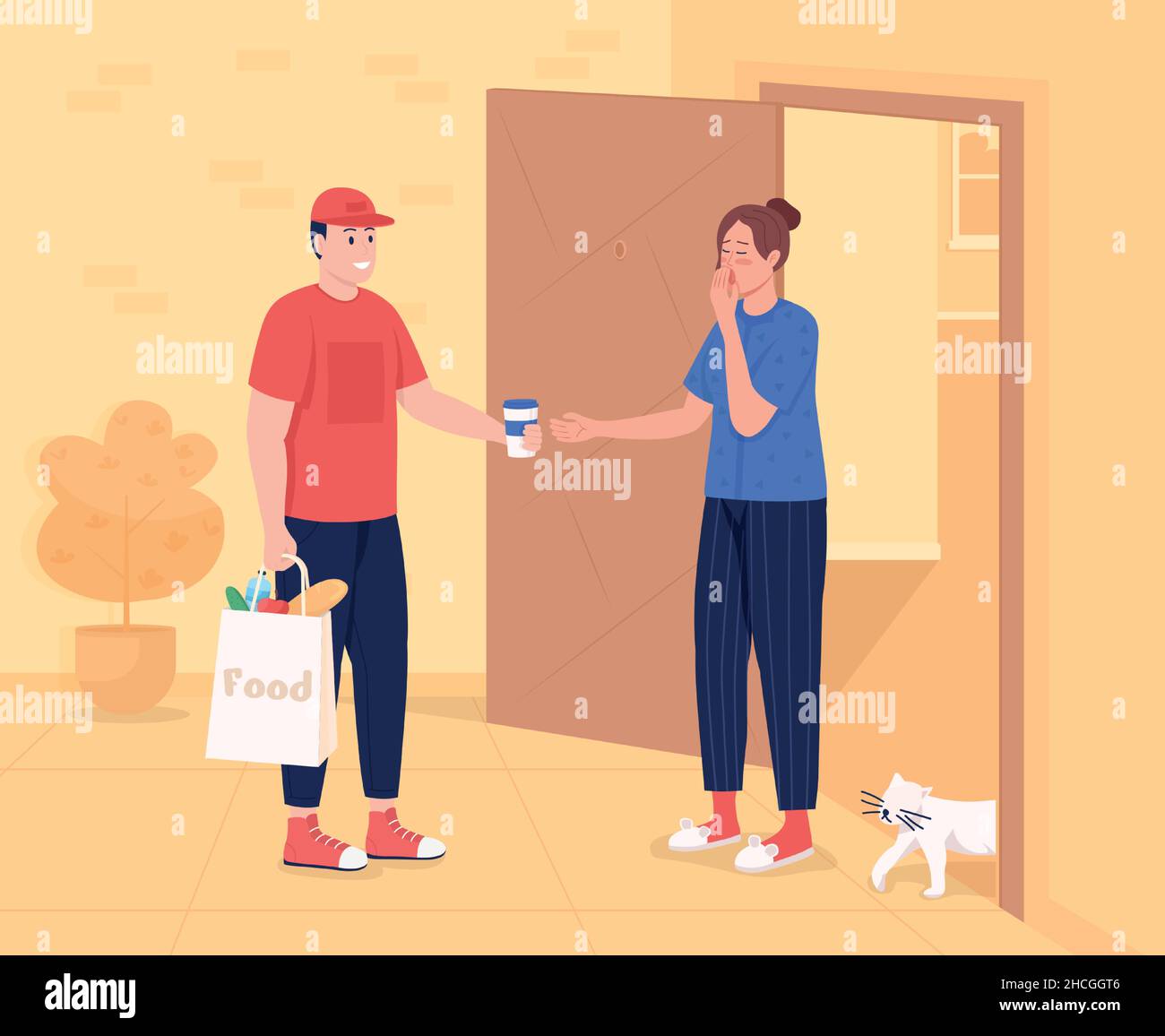 Morning courier Stock Vector Images - Alamy