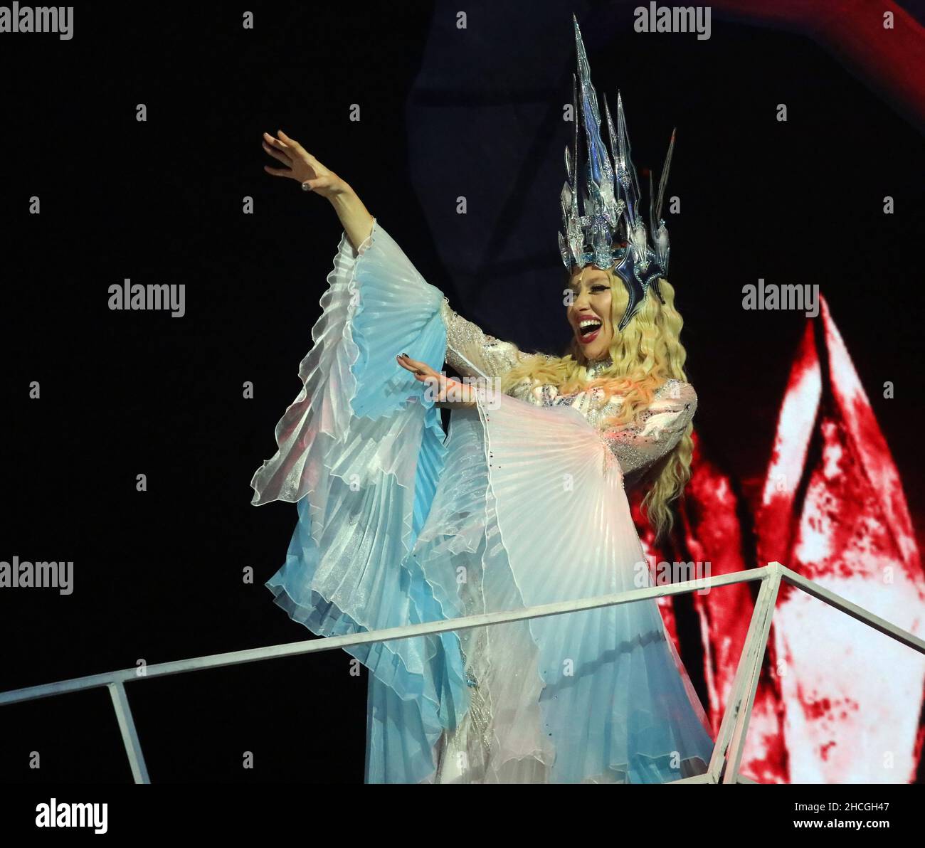 KYIV, UKRAINE - DECEMBER 25, 2021 - Ukrainian singer Olya Polyakova is ...