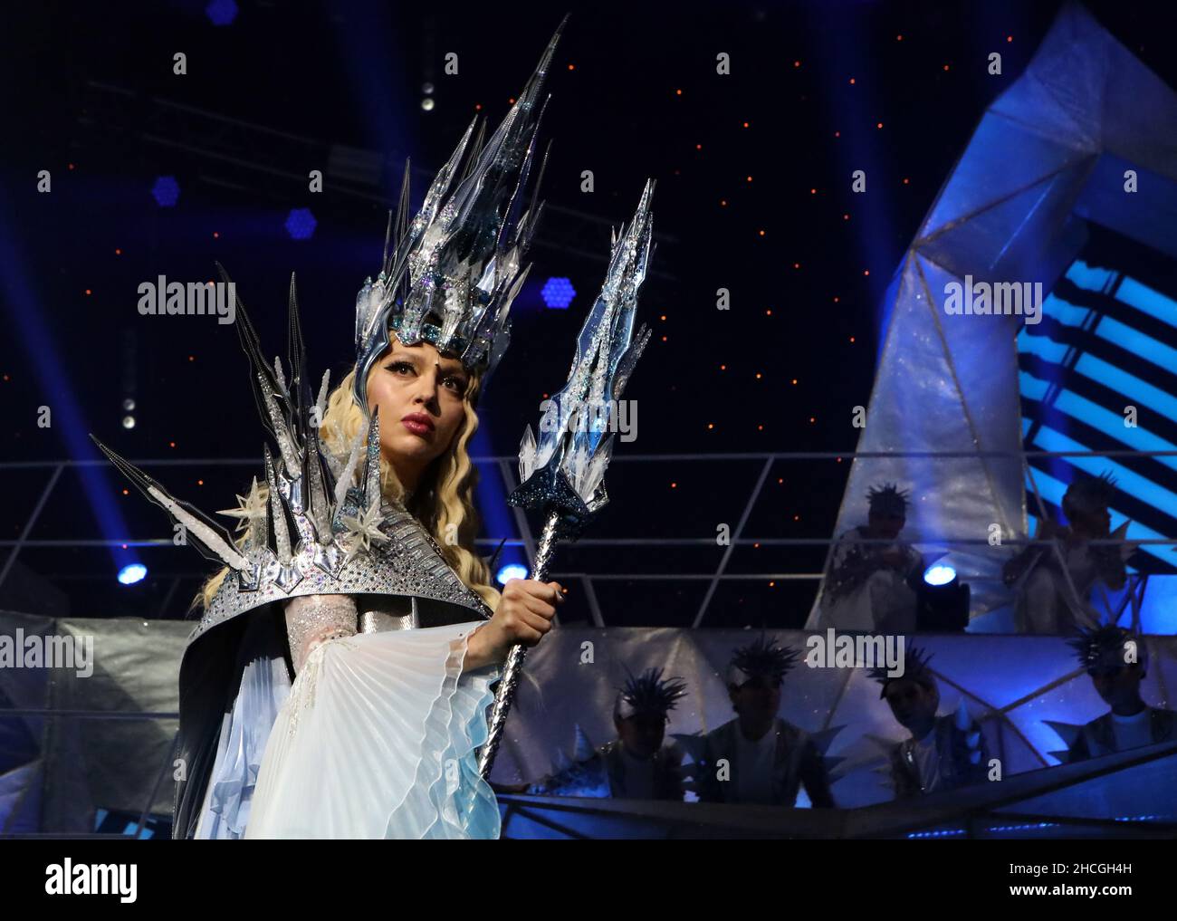 KYIV, UKRAINE - DECEMBER 25, 2021 - Ukrainian singer Olya Polyakova is ...