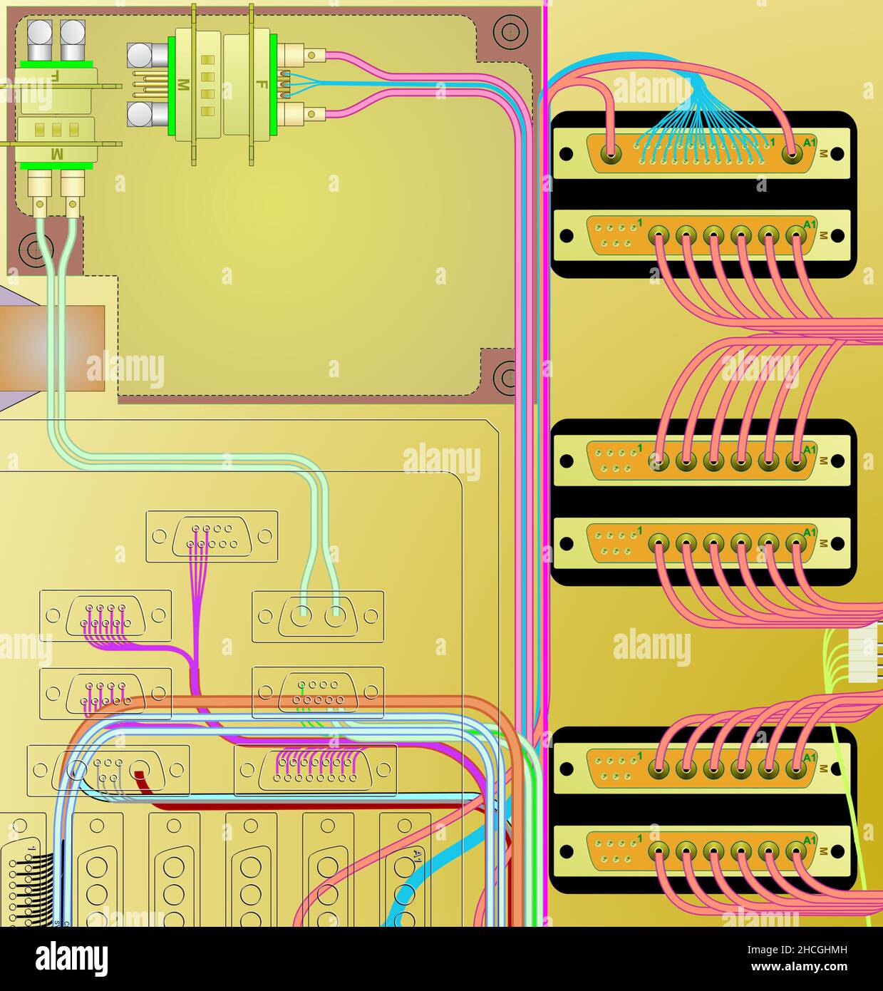 Steampunk retro-futuristic illustration of an electric machine, with ...
