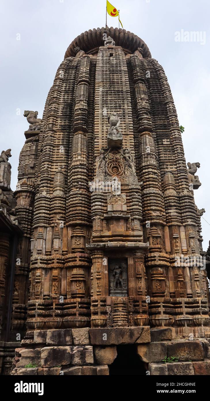 Vertical shot of the Ananta Basudev Temple under the cloudy skies in ...