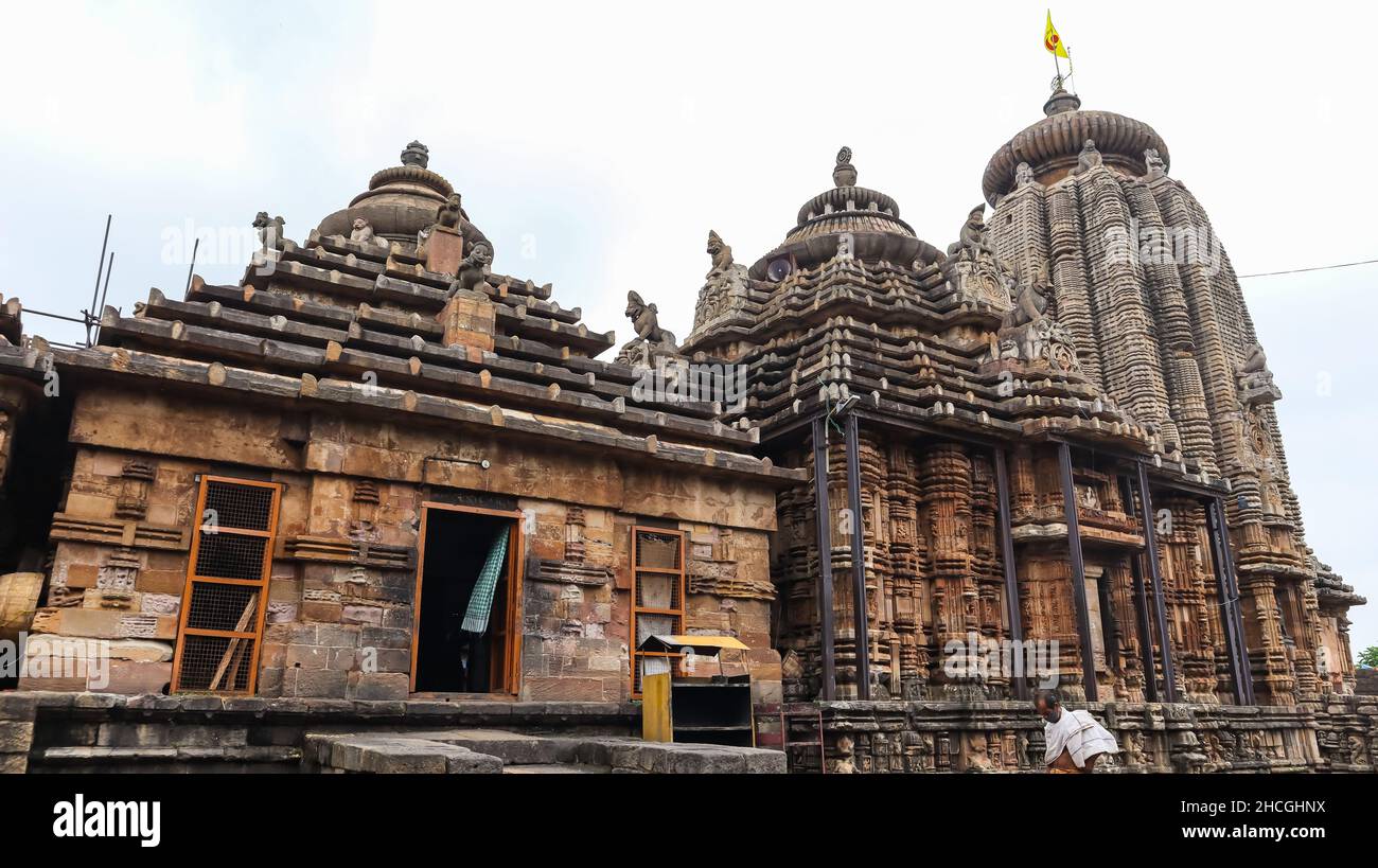 Beautiful shot of the Ananta Basudev Temple under the cloudy skies in ...