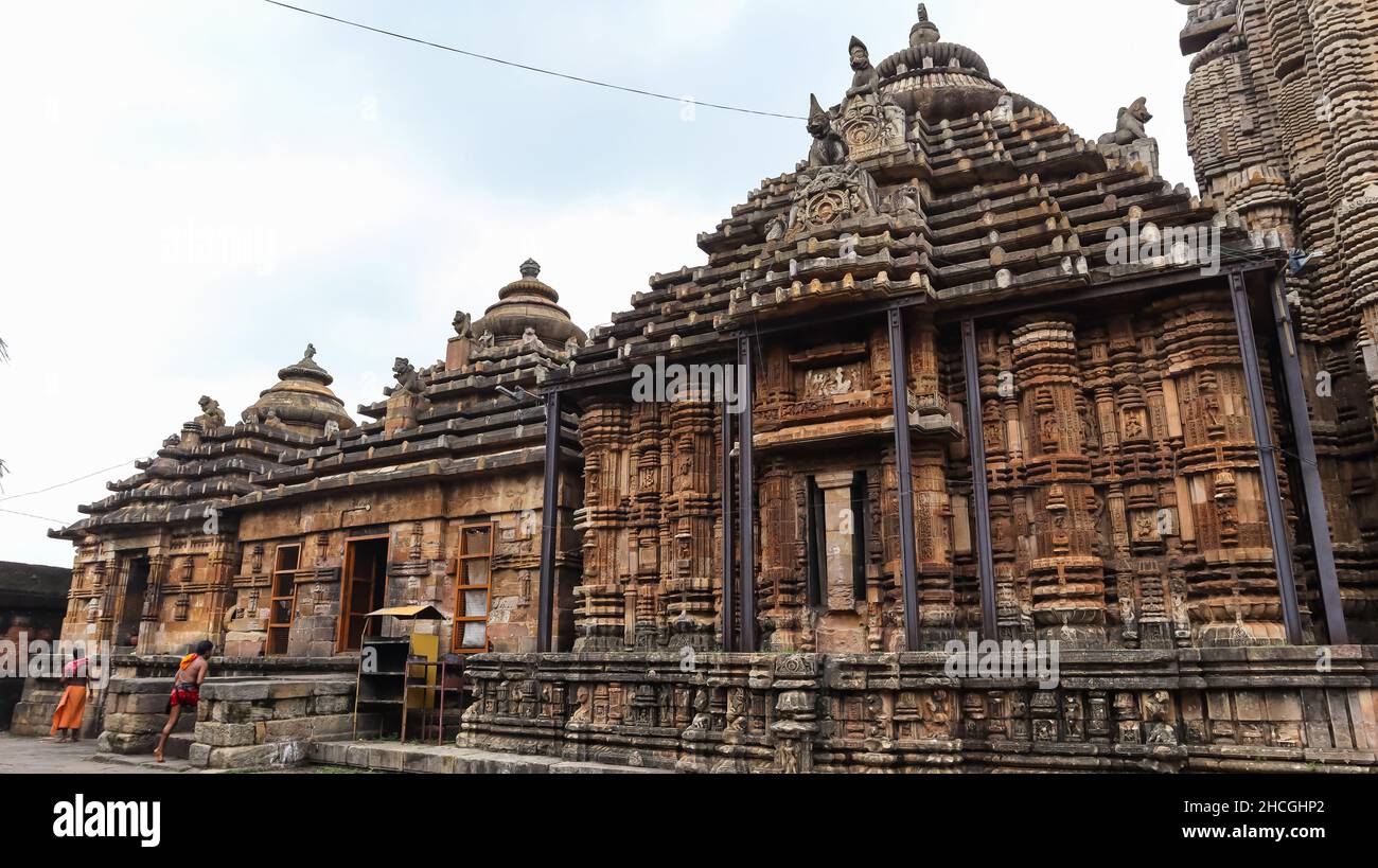 Beautiful shot of the Ananta Basudev Temple under the cloudy skies in ...