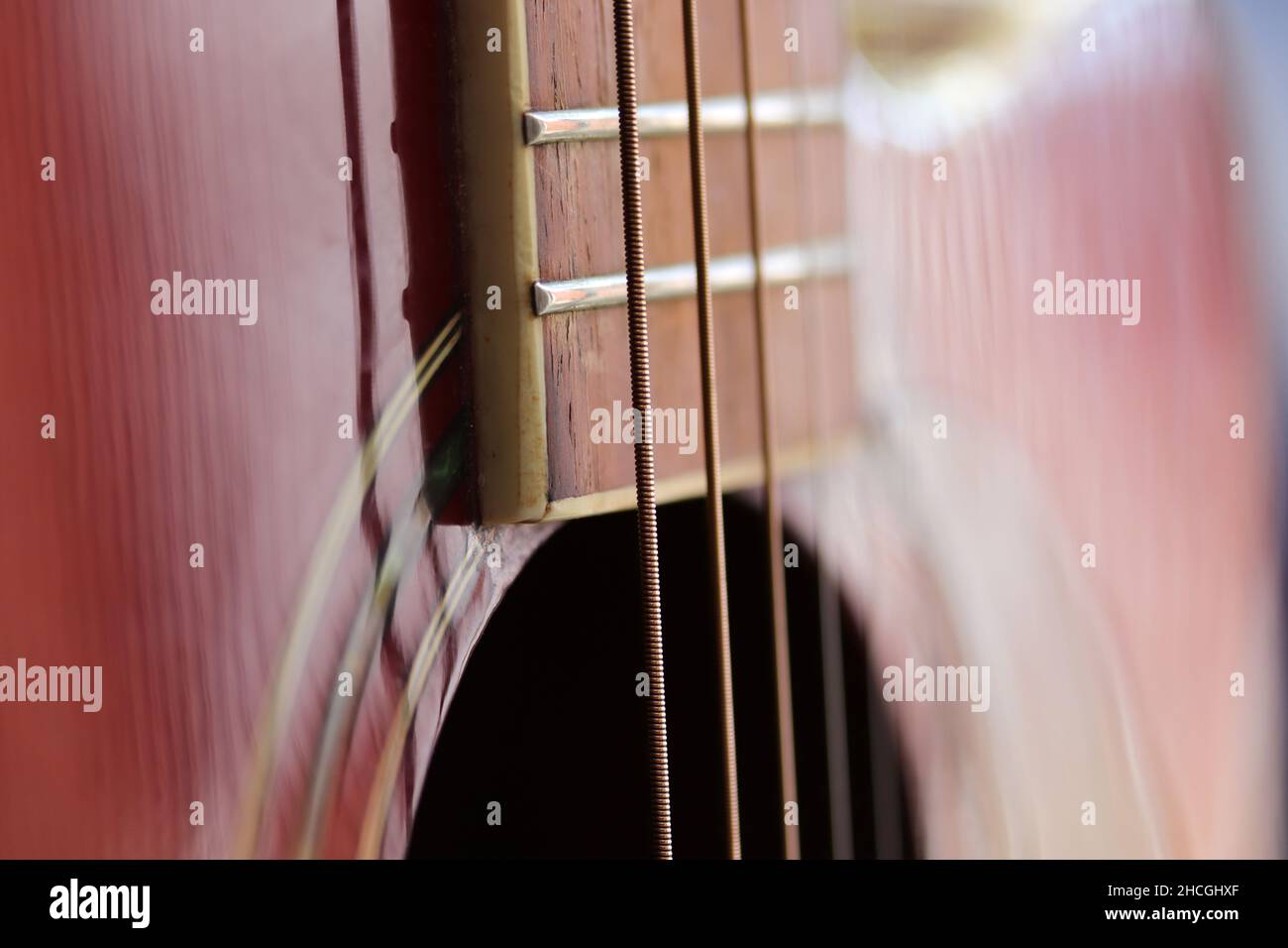 acoustic guitar close-up string instruments Stock Photo - Alamy