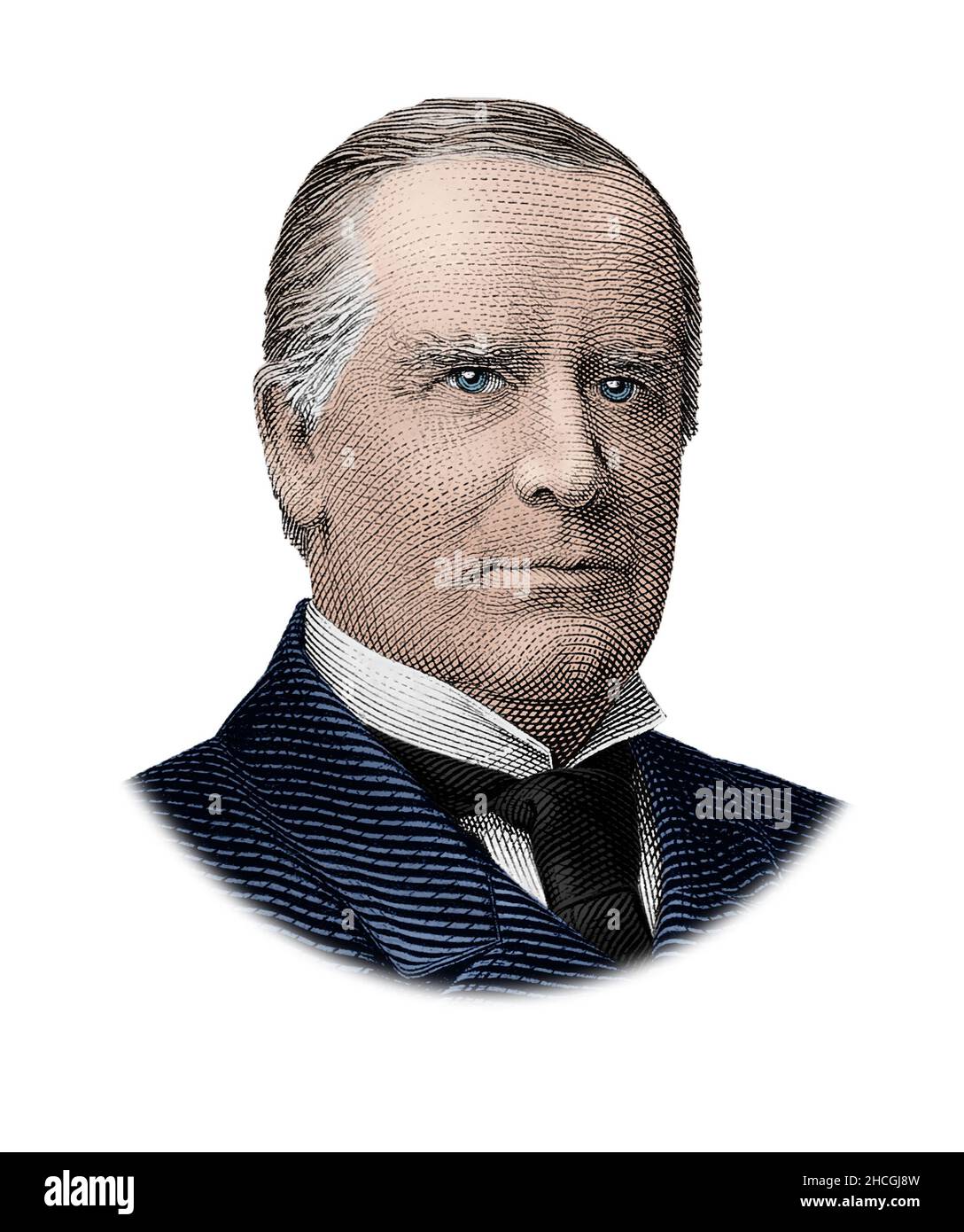 William McKinley Portrait Isolated on White Background Stock Photo - Alamy
