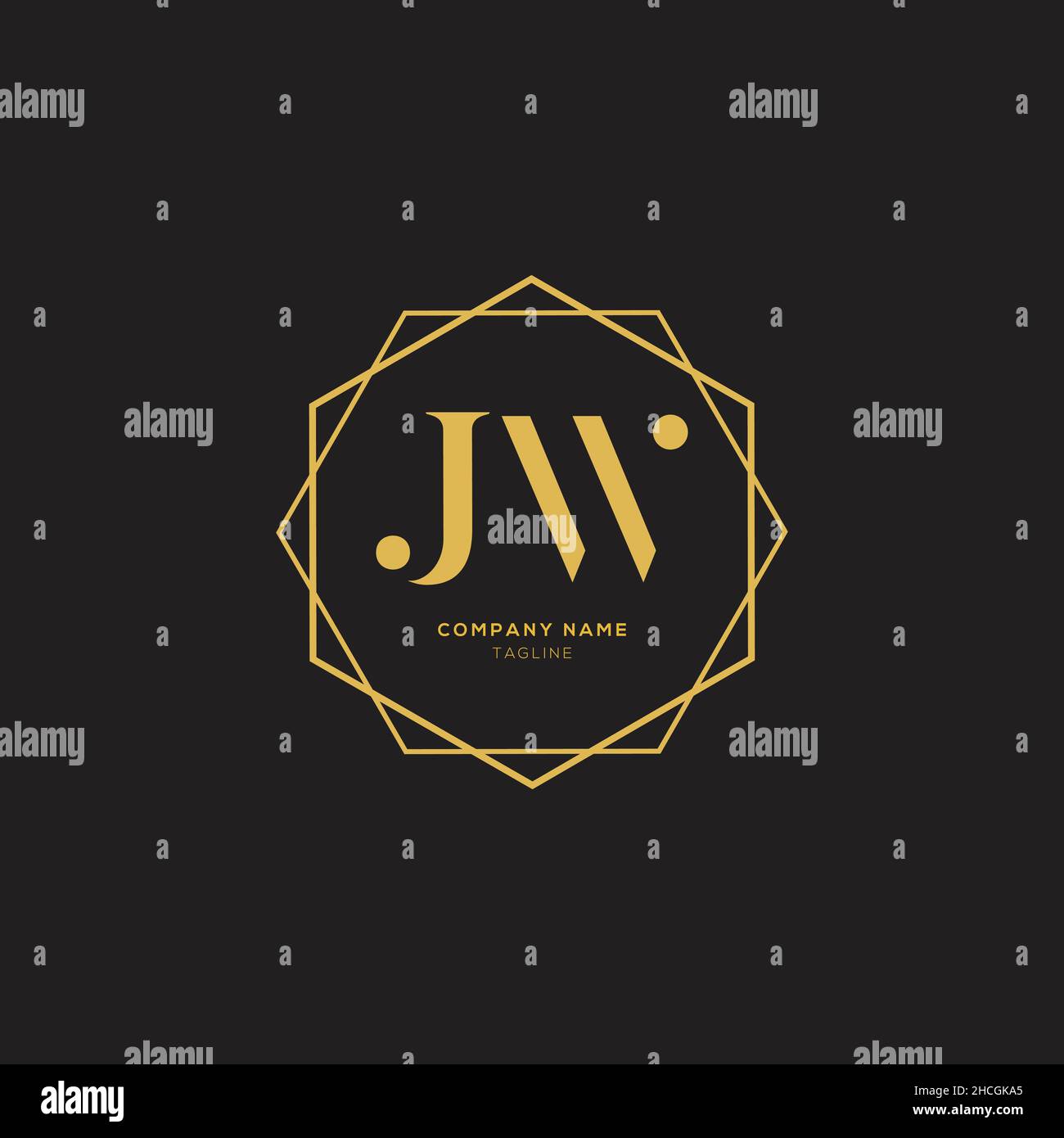 Unique modern JW Letter Business Logo Design Alphabet Icon Vector ...