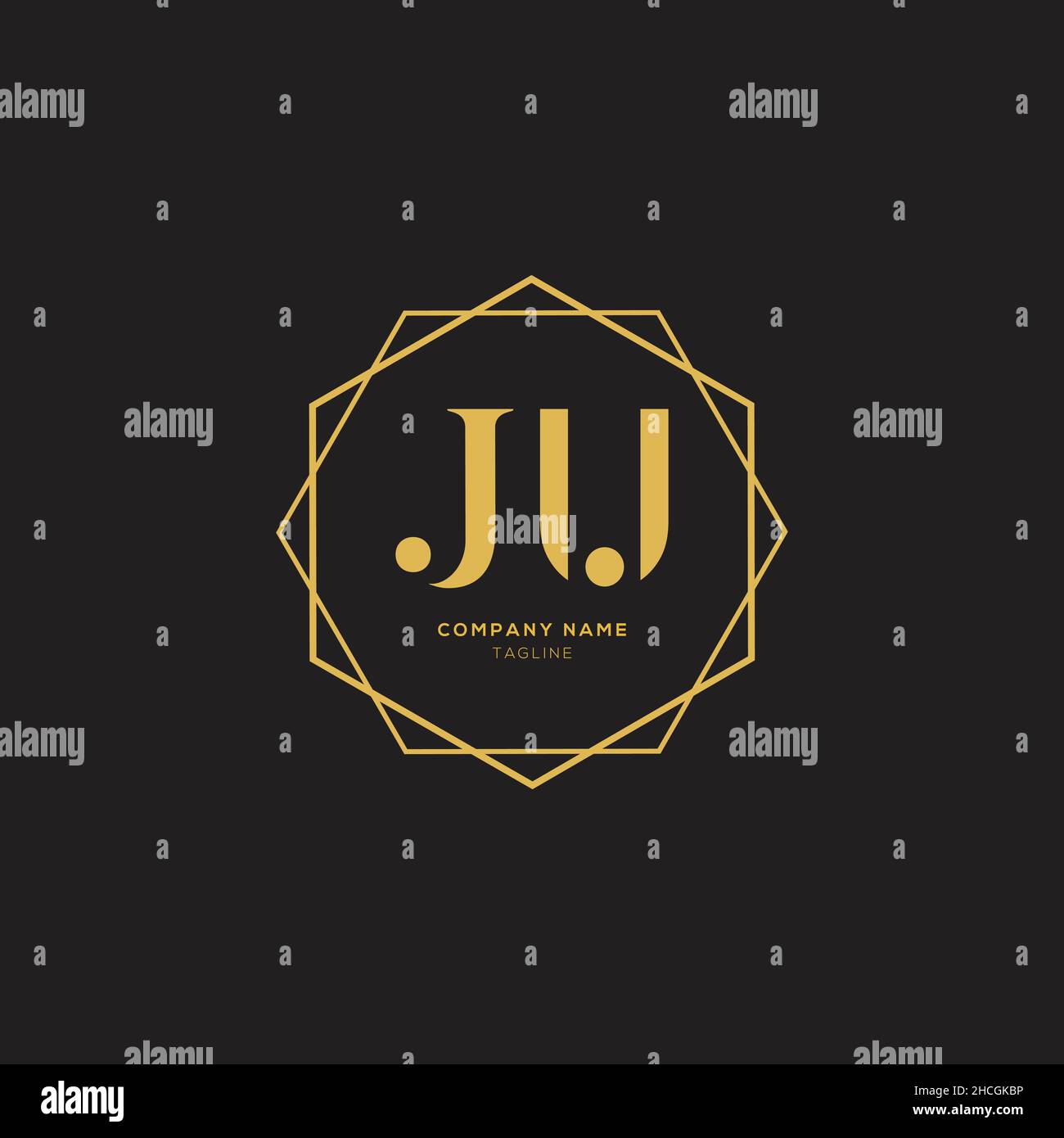 Unique modern JU Letter Business Logo Design Alphabet Icon Vector ...
