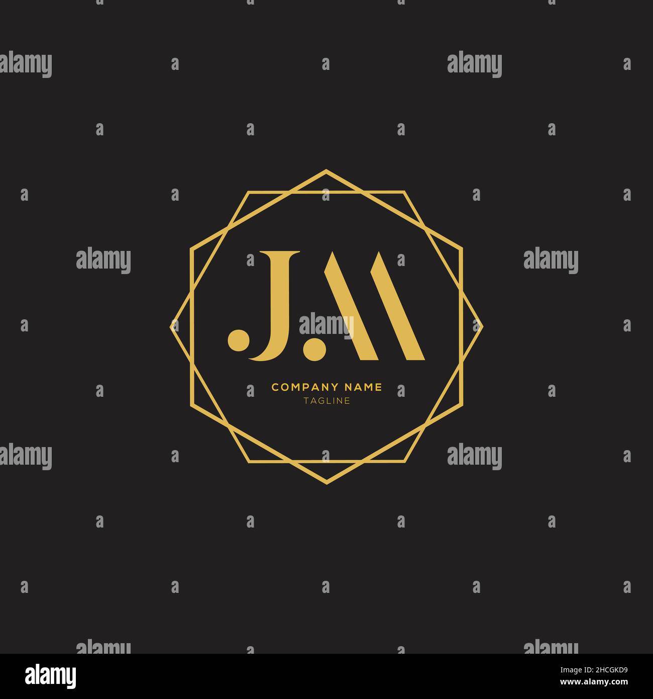 Unique modern JM Letter Business Logo Design Alphabet Icon Vector ...