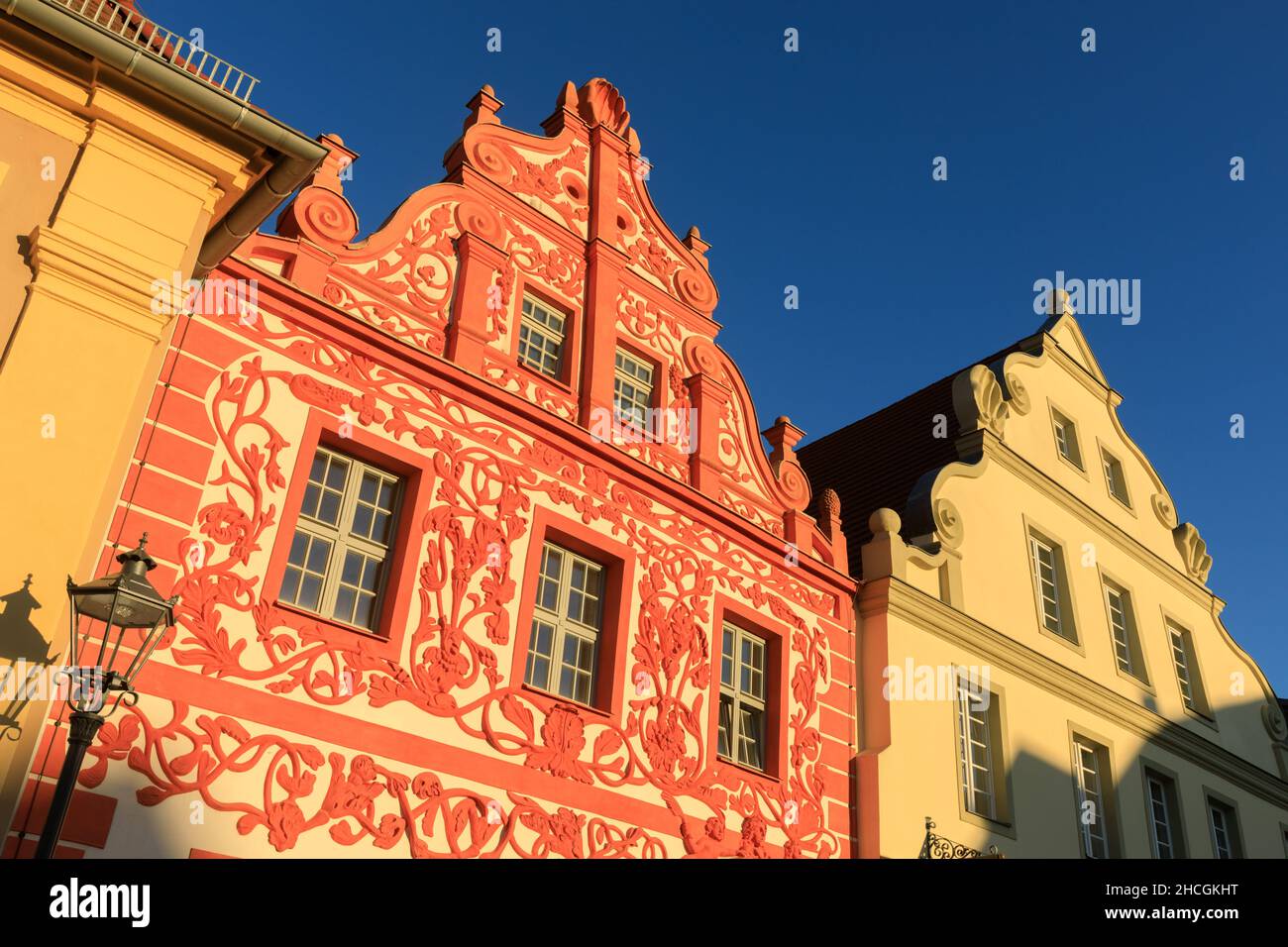 Luckau, Brandenburg, Germany: Baroque Buildings around the main square ...