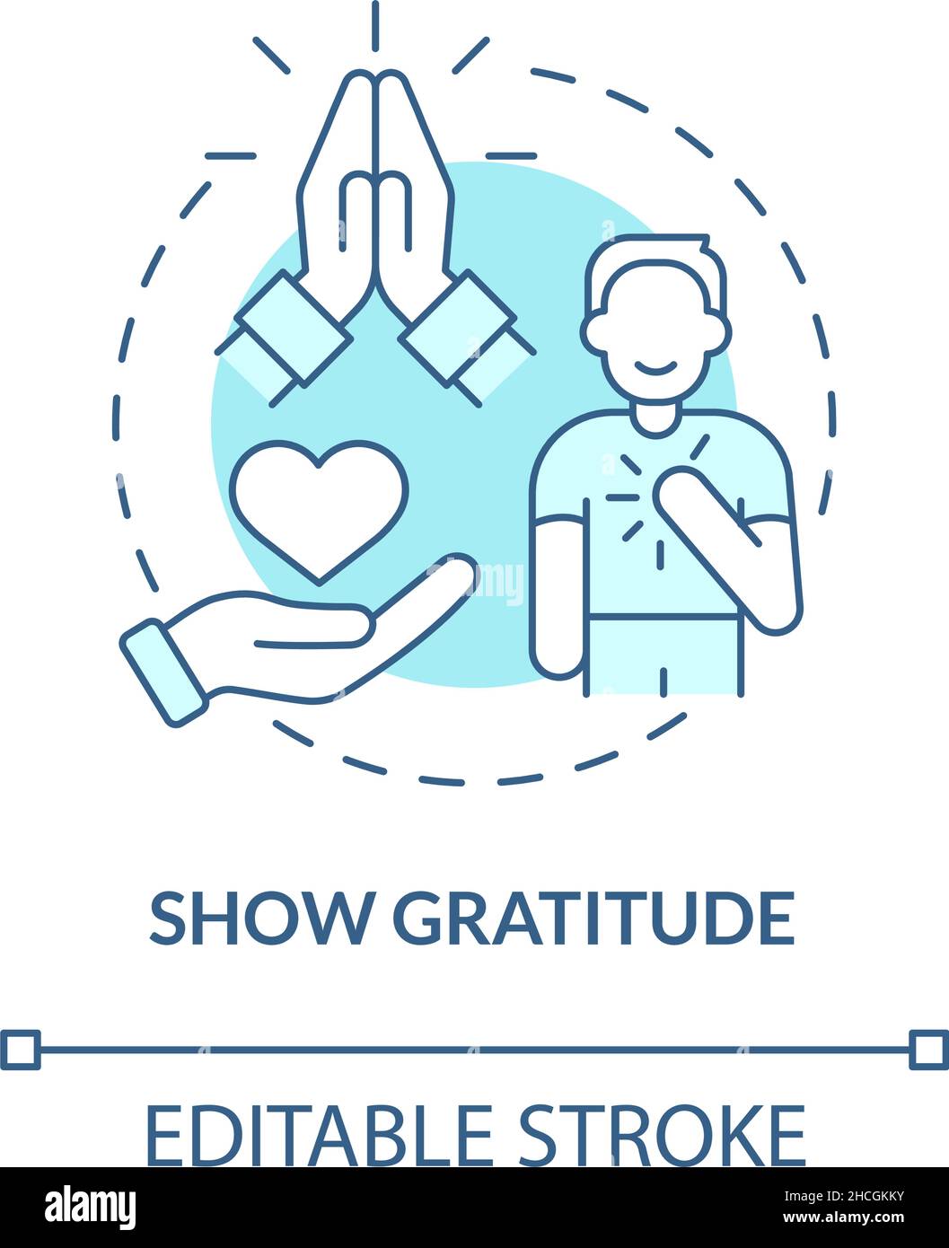 Thankful grateful symbol concept Cut Out Stock Images & Pictures - Alamy