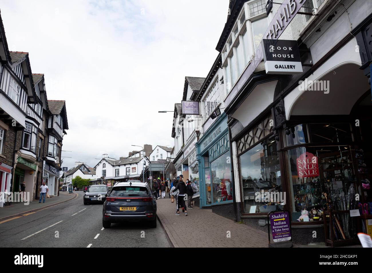 Windermere Town Centre in Lake District, Cumbria - England Stock Photo ...