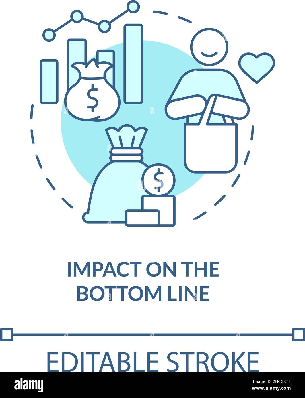 Impact on bottom line turquoise concept icon Stock Vector Image & Art ... Impact on bottom line turquoise concept icon Stock Vector Image & Art ...
