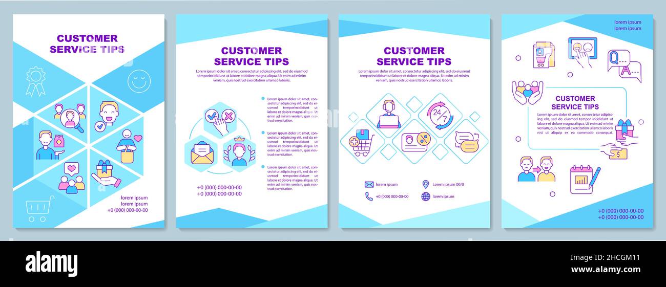 Customer service tips brochure template Stock Vector Image & Art - Alamy