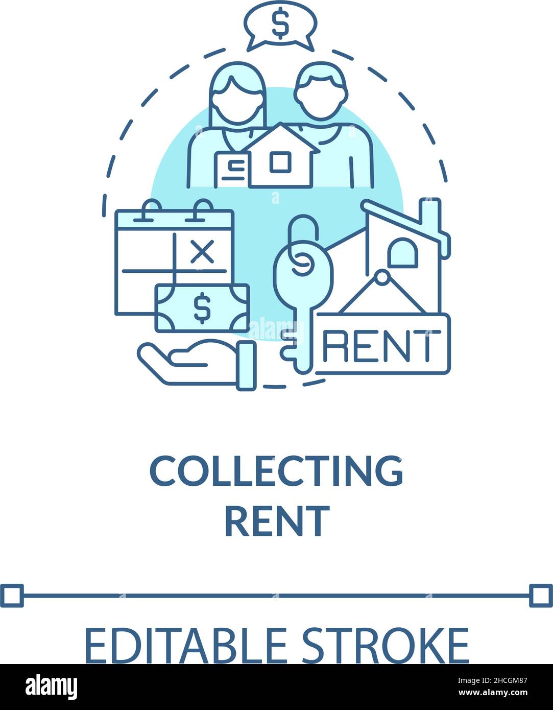 Collecting rent Stock Vector Images - Alamy
