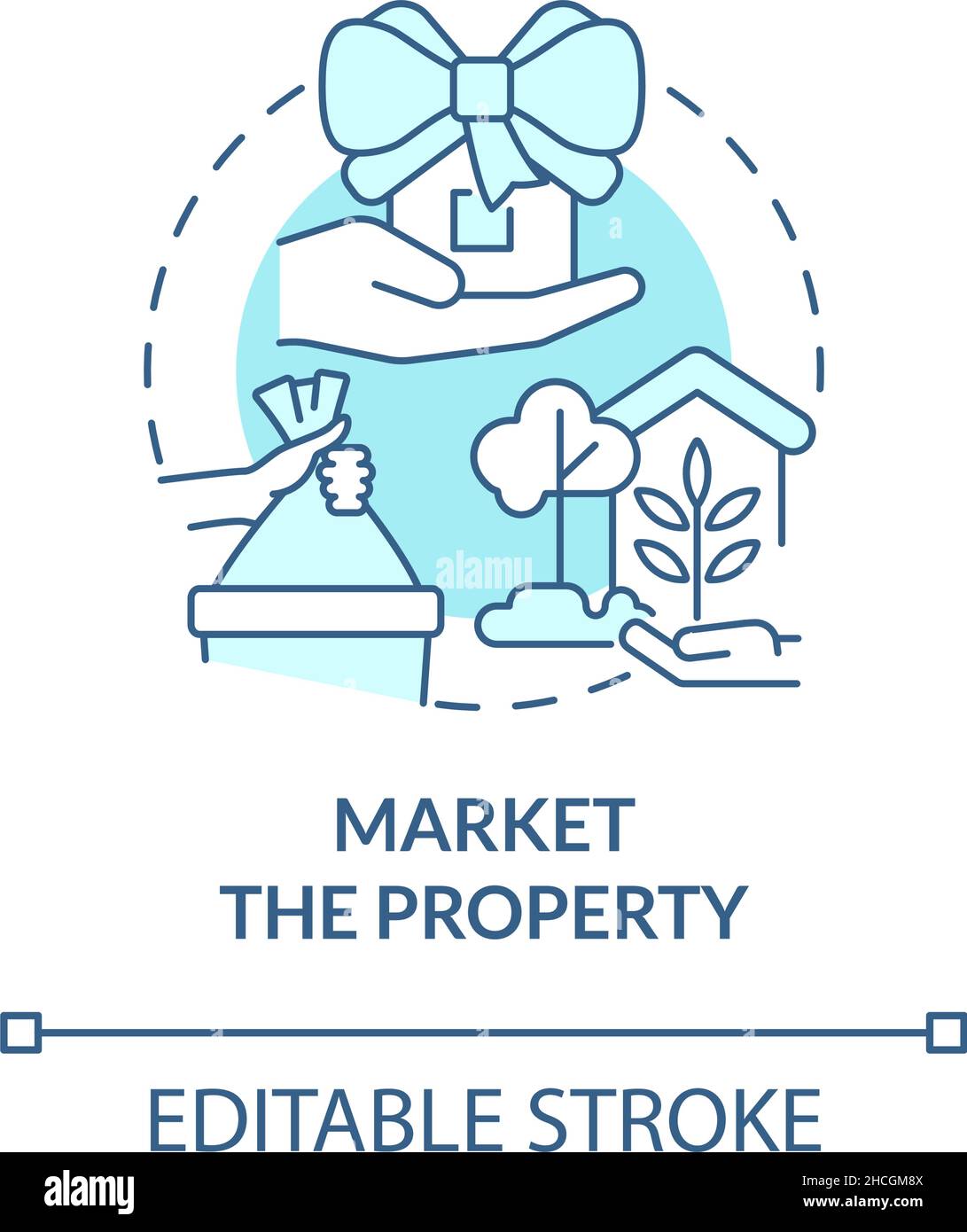 Market property turquoise concept icon Stock Vector Image & Art - Alamy