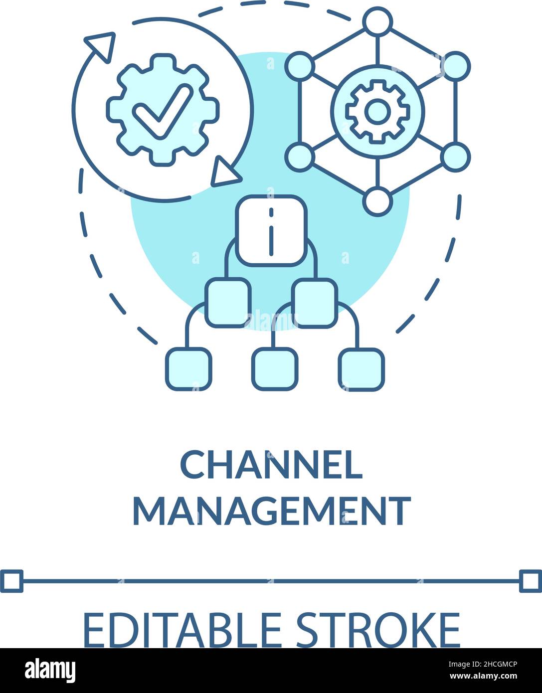Channel management turquoise concept icon Stock Vector Image & Art - Alamy