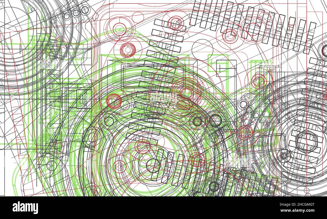 Abstract geometric background from technical drawings Stock Photo - Alamy