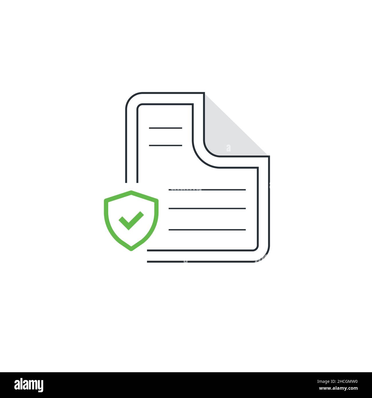Document Protection Icon. Stock Vector illustration isolated on white ...