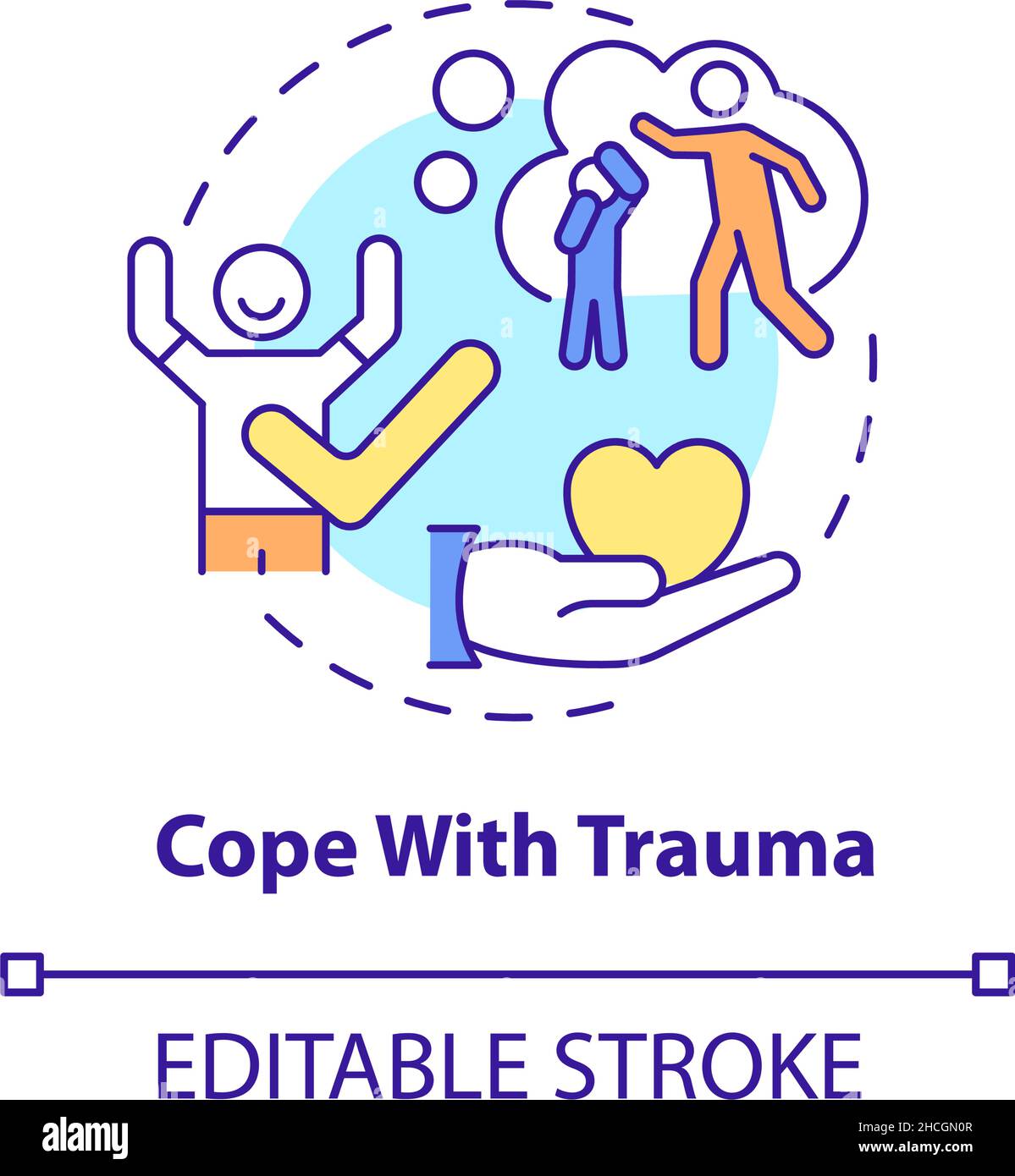 Cope with trauma concept icon Stock Vector Image & Art - Alamy