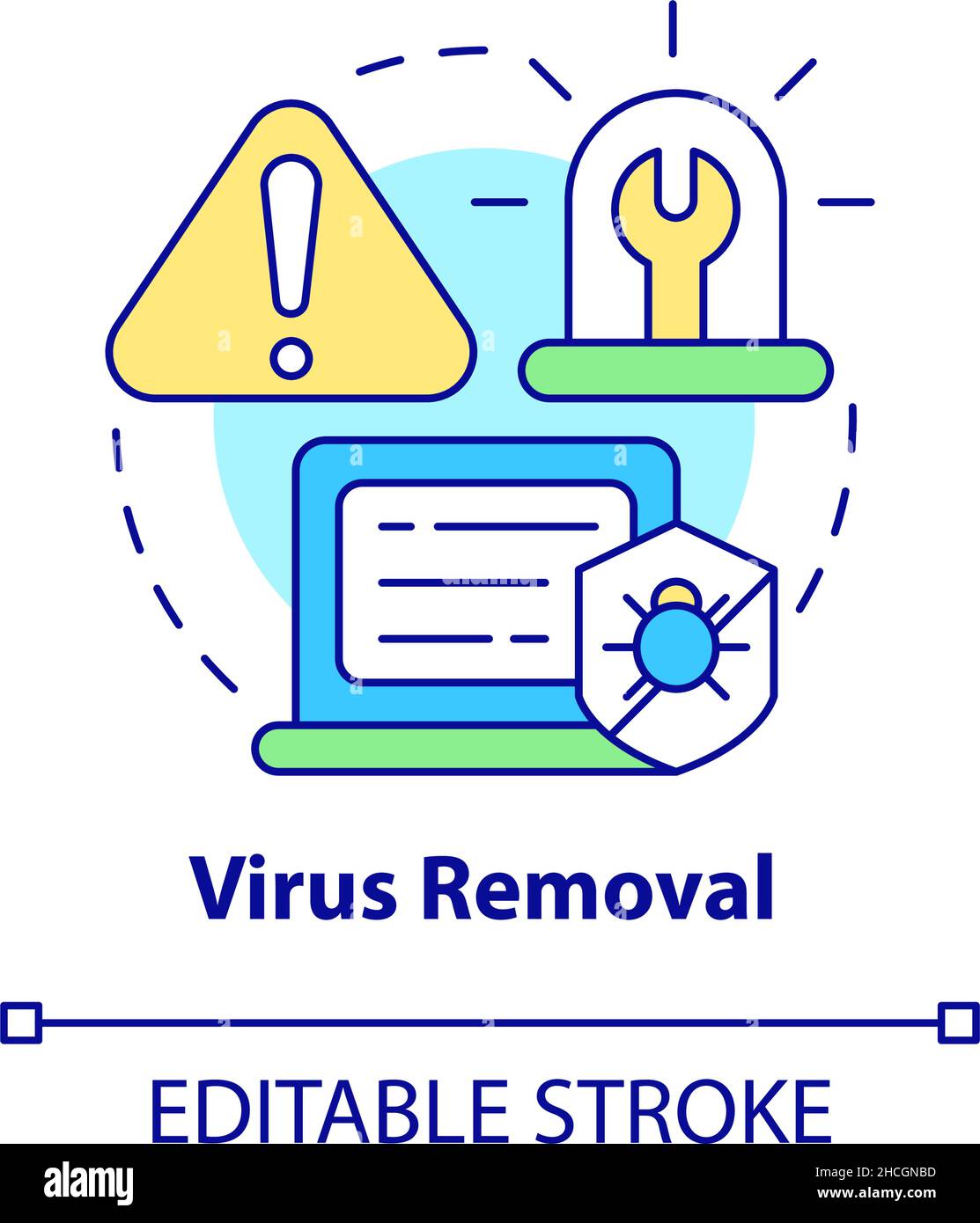 Virus removal concept icon Stock Vector Image & Art - Alamy