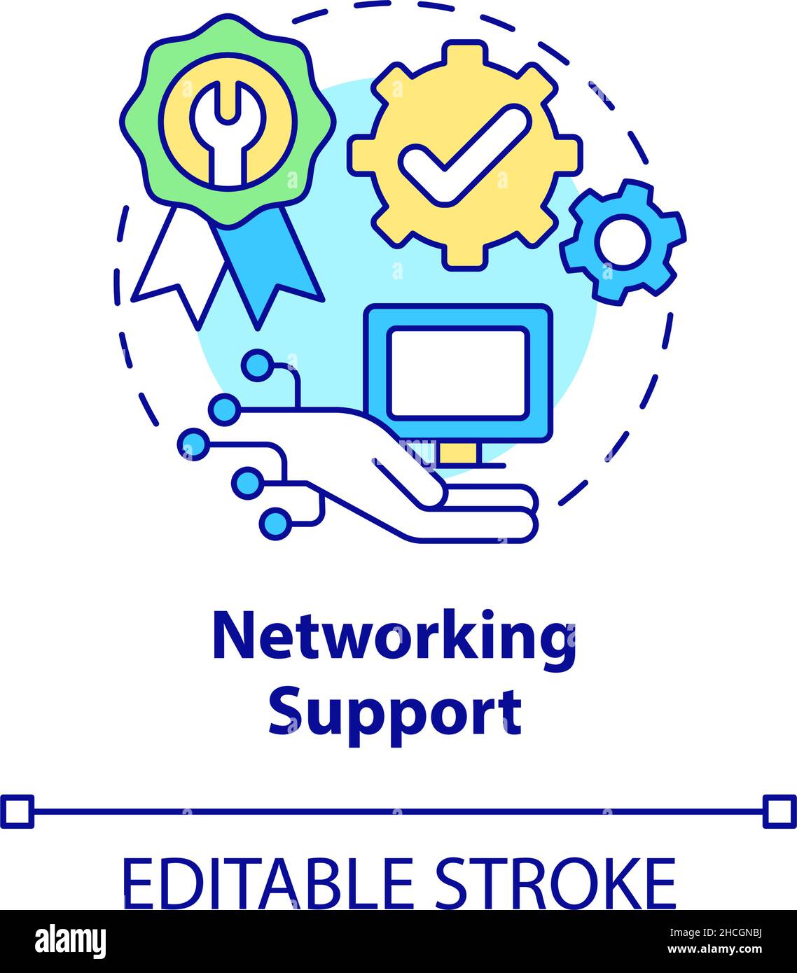 Networking support concept icon Stock Vector Image & Art - Alamy