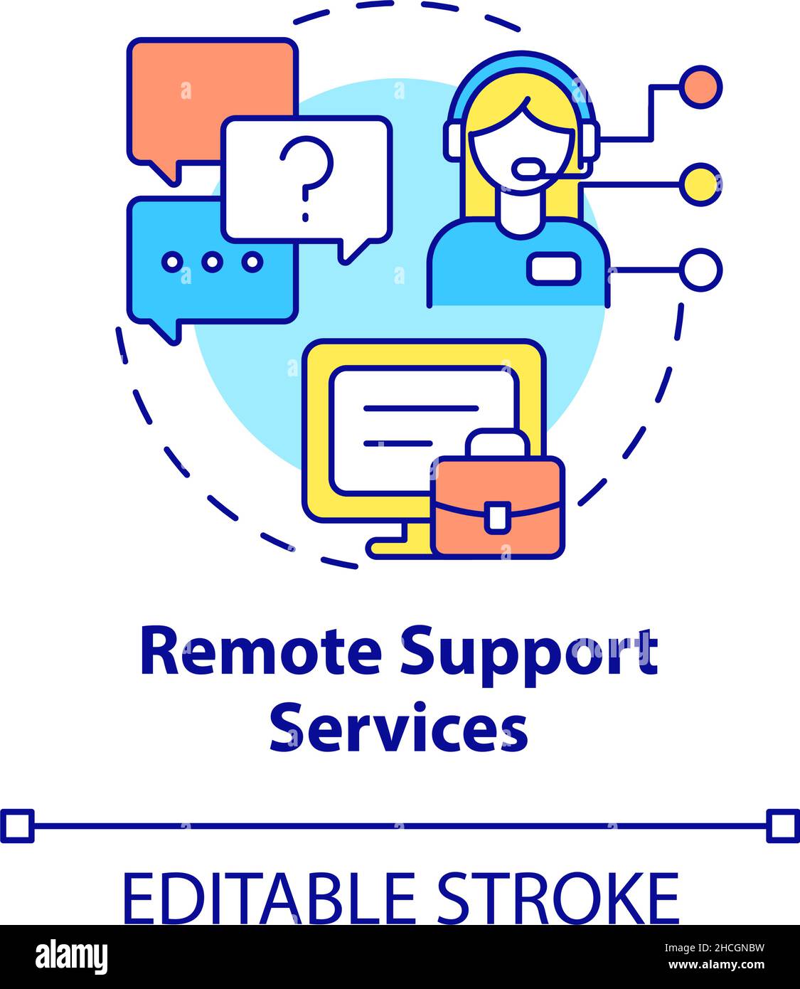 Remote support services concept icon Stock Vector Image & Art - Alamy