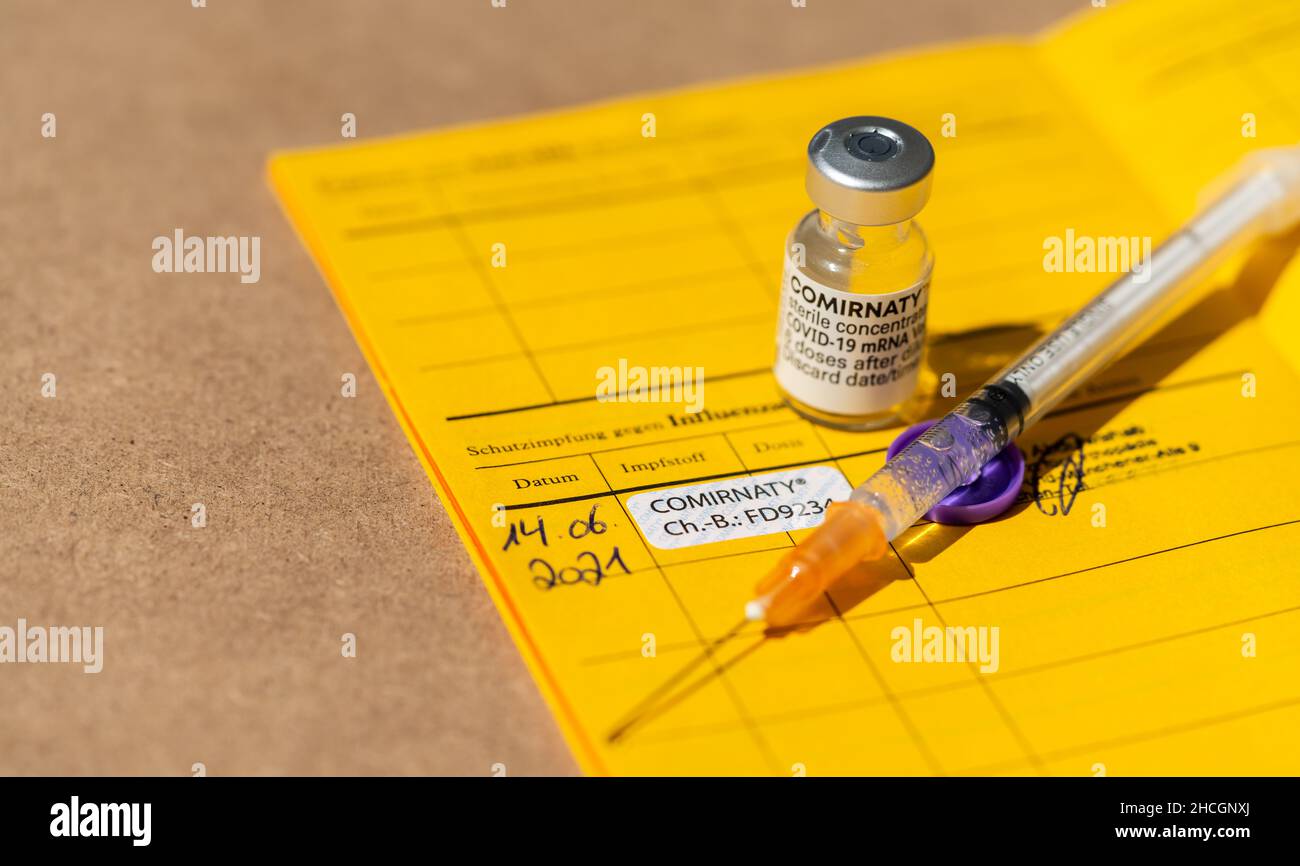 Certificate of the first vaccination with Pfizer–BioNTech COVID-19 ...