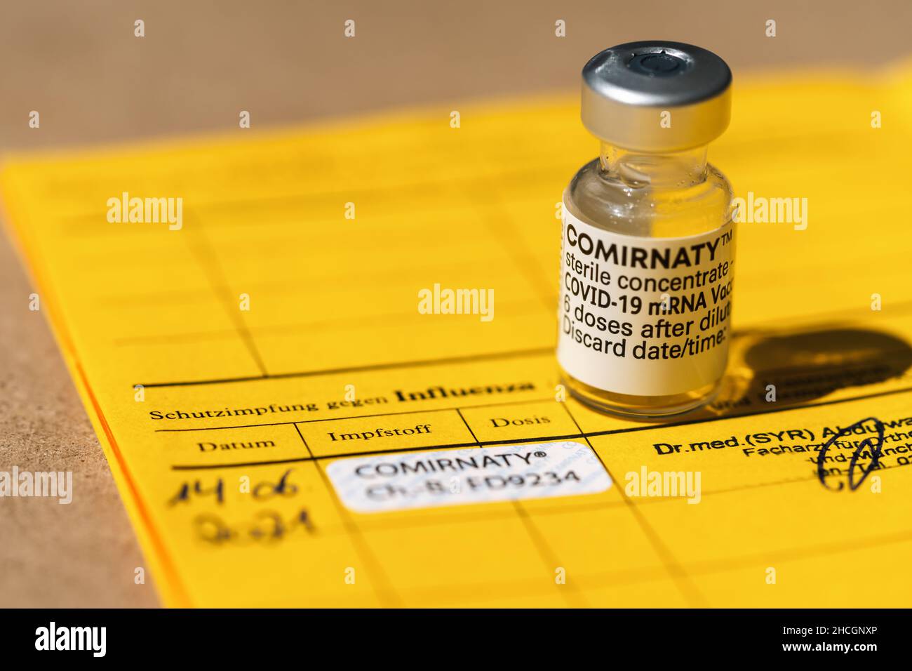 Certificate of vaccination with Pfizer–BioNTech COVID-19 vaccine ...