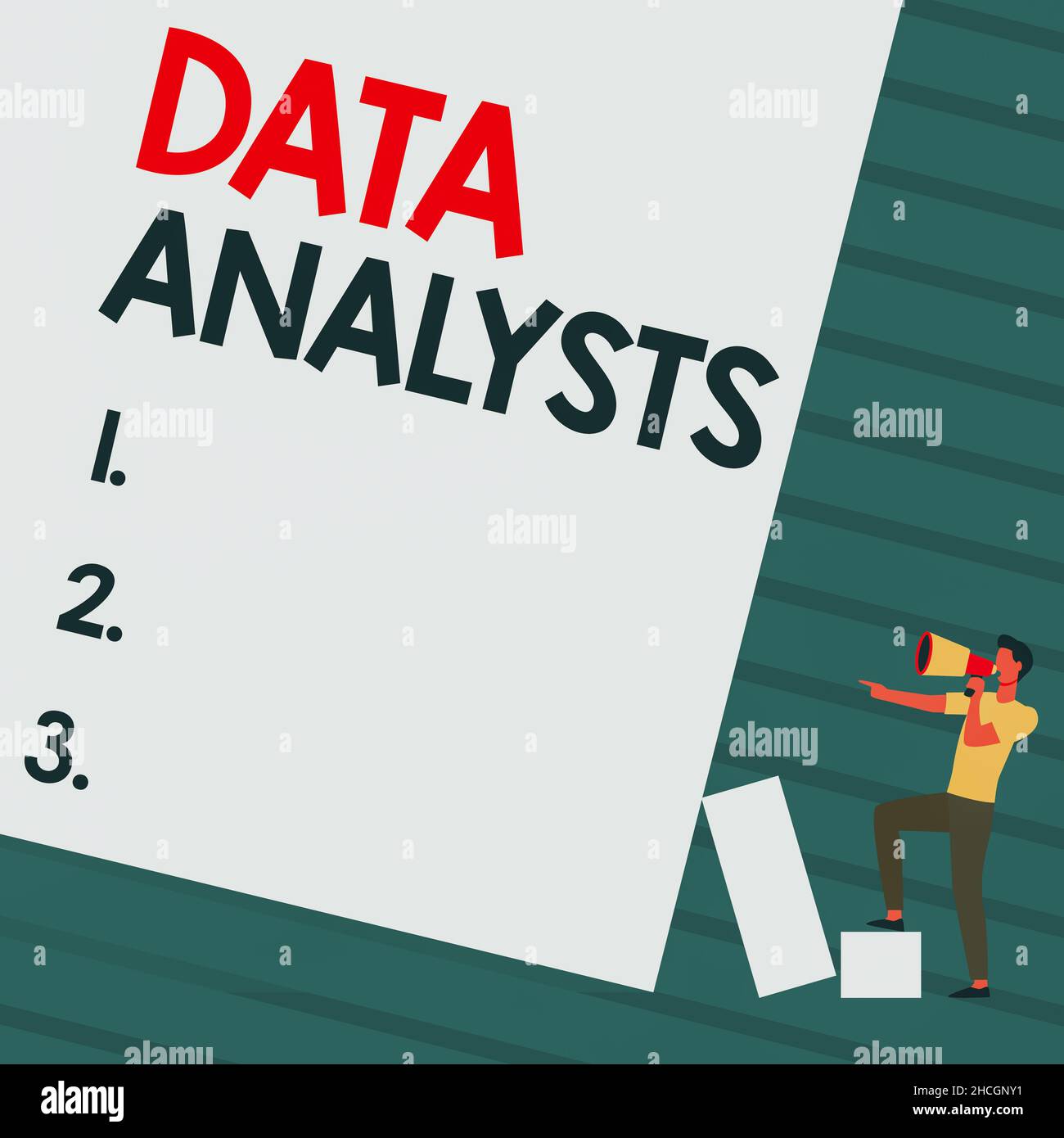 Text showing inspiration Data Analysts. Conceptual photo Programmer Design and Create Report ...