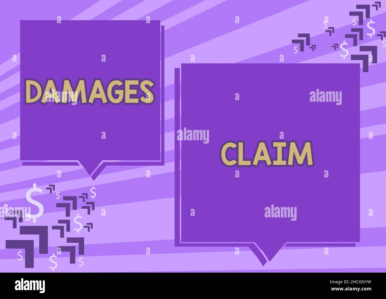 Inspiration showing sign Damages Claim. Business idea Demand ...