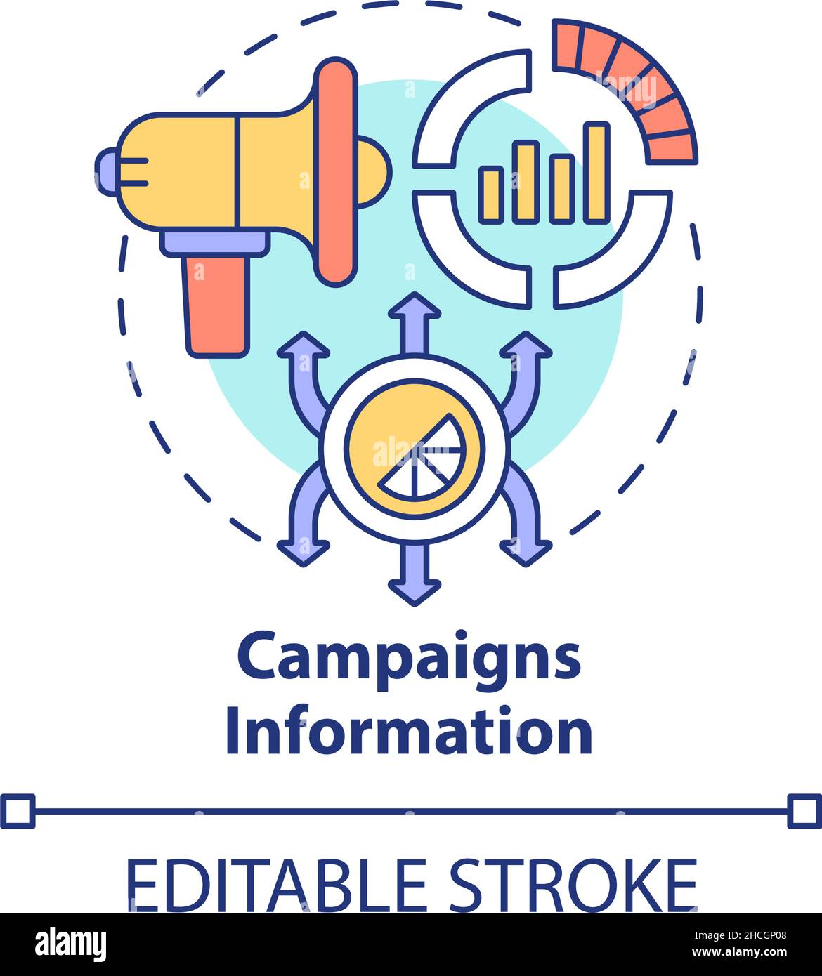 Campaigns information concept icon Stock Vector Image & Art - Alamy