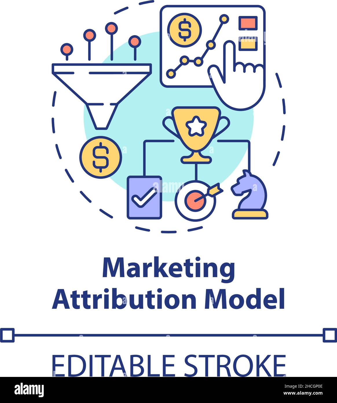 Marketing attribution model concept icon Stock Vector Image & Art - Alamy