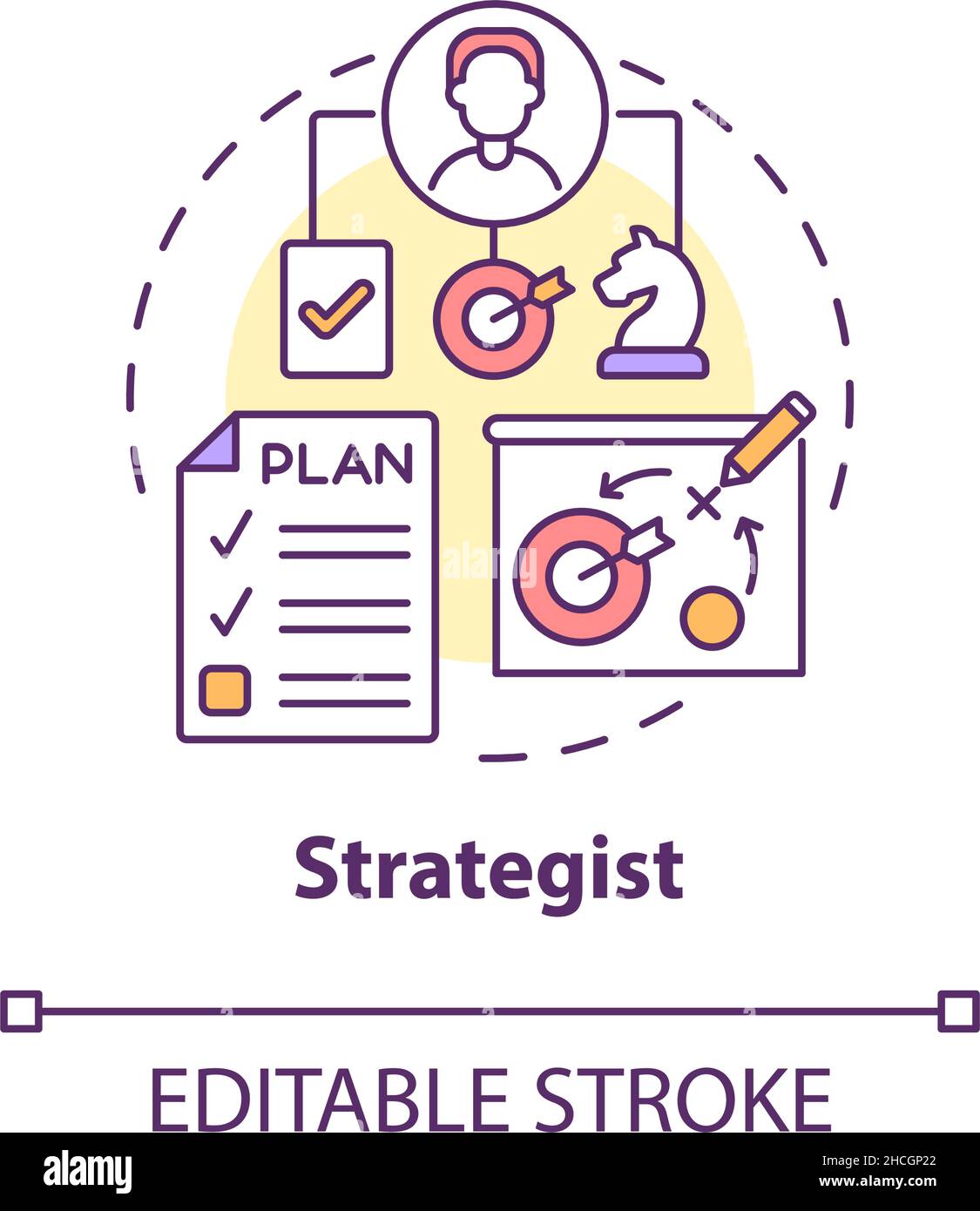 Strategist concept icon Stock Vector Image & Art - Alamy