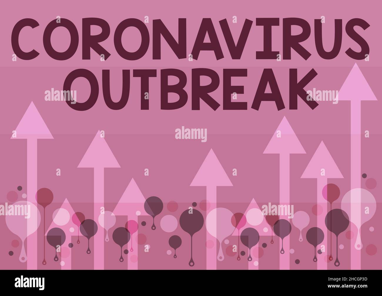 Sign displaying Coronavirus Outbreak. Word Written on infectious ...