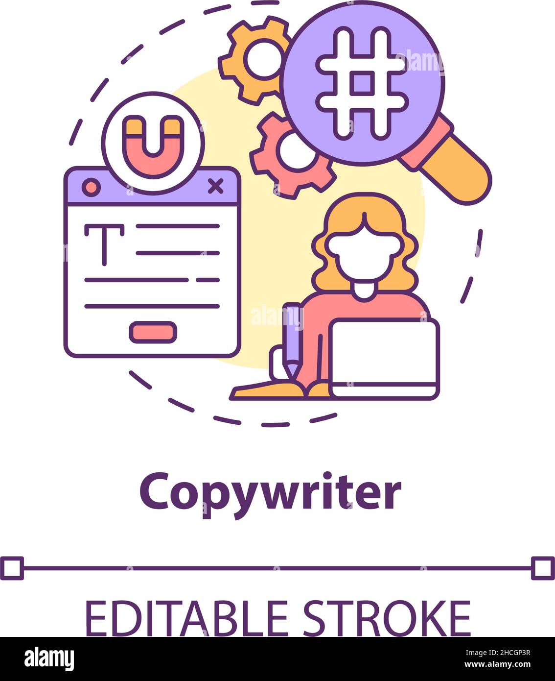 Copywriter concept icon Stock Vector Image & Art - Alamy